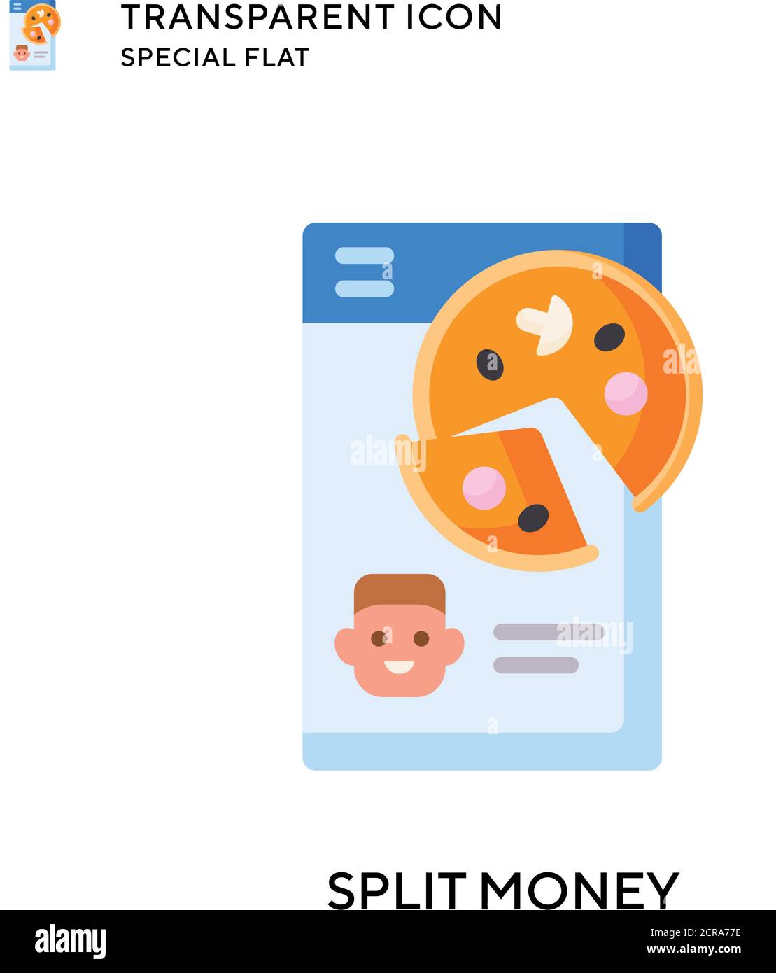 Split money vector icon. Flat style illustration. EPS 10 vector Stock ...