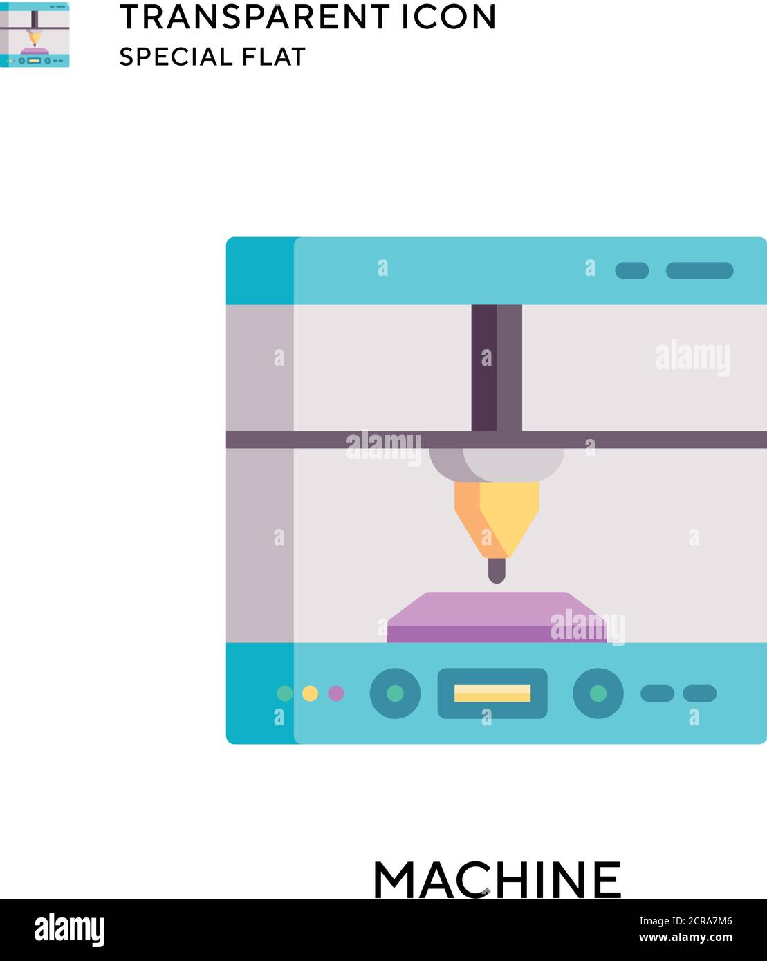 Machine vector icon. Flat style illustration. EPS 10 vector Stock ...