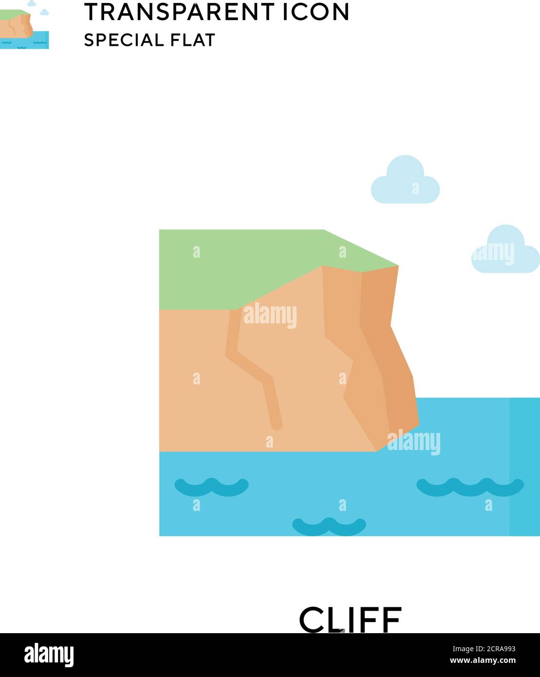 Blue green cliff view Cut Out Stock Images & Pictures - Alamy