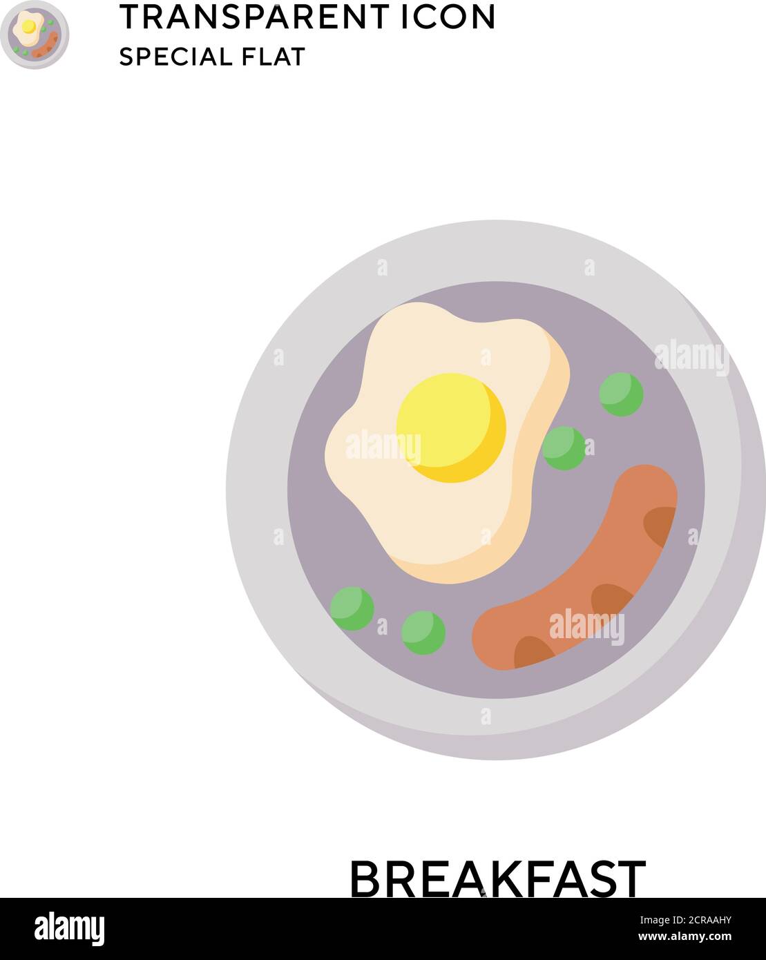 Breakfast vector icon. Flat style illustration. EPS 10 vector Stock ...