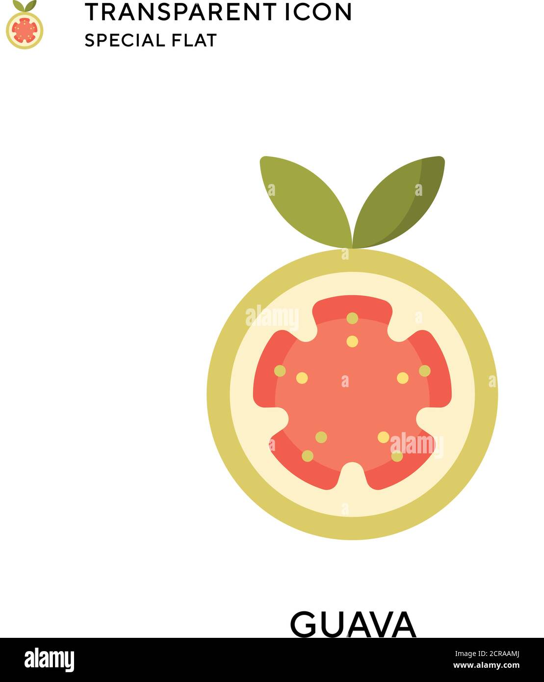 Guava vector icon. Flat style illustration. EPS 10 vector Stock Vector ...
