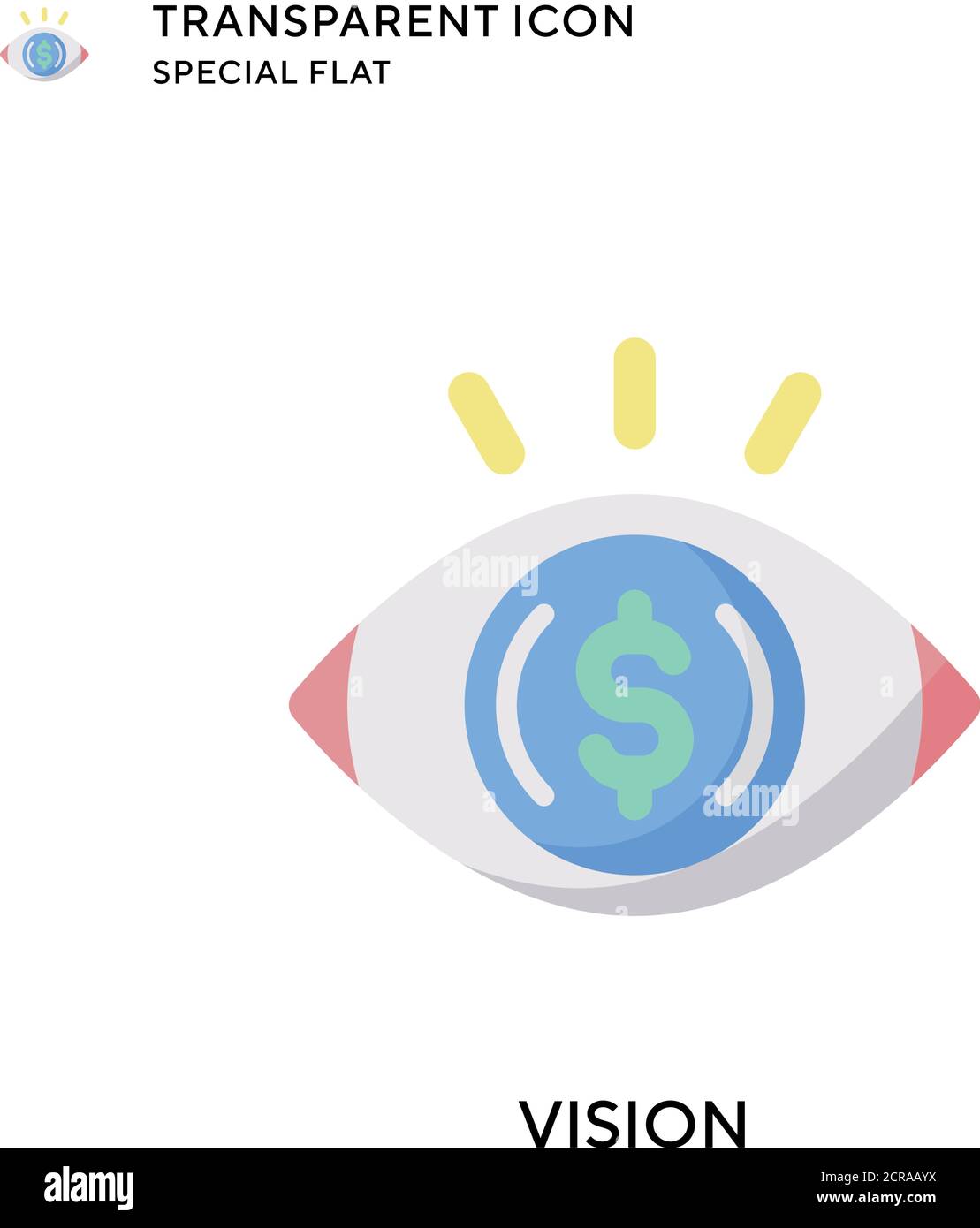 Vision vector icon. Flat style illustration. EPS 10 vector Stock Vector ...