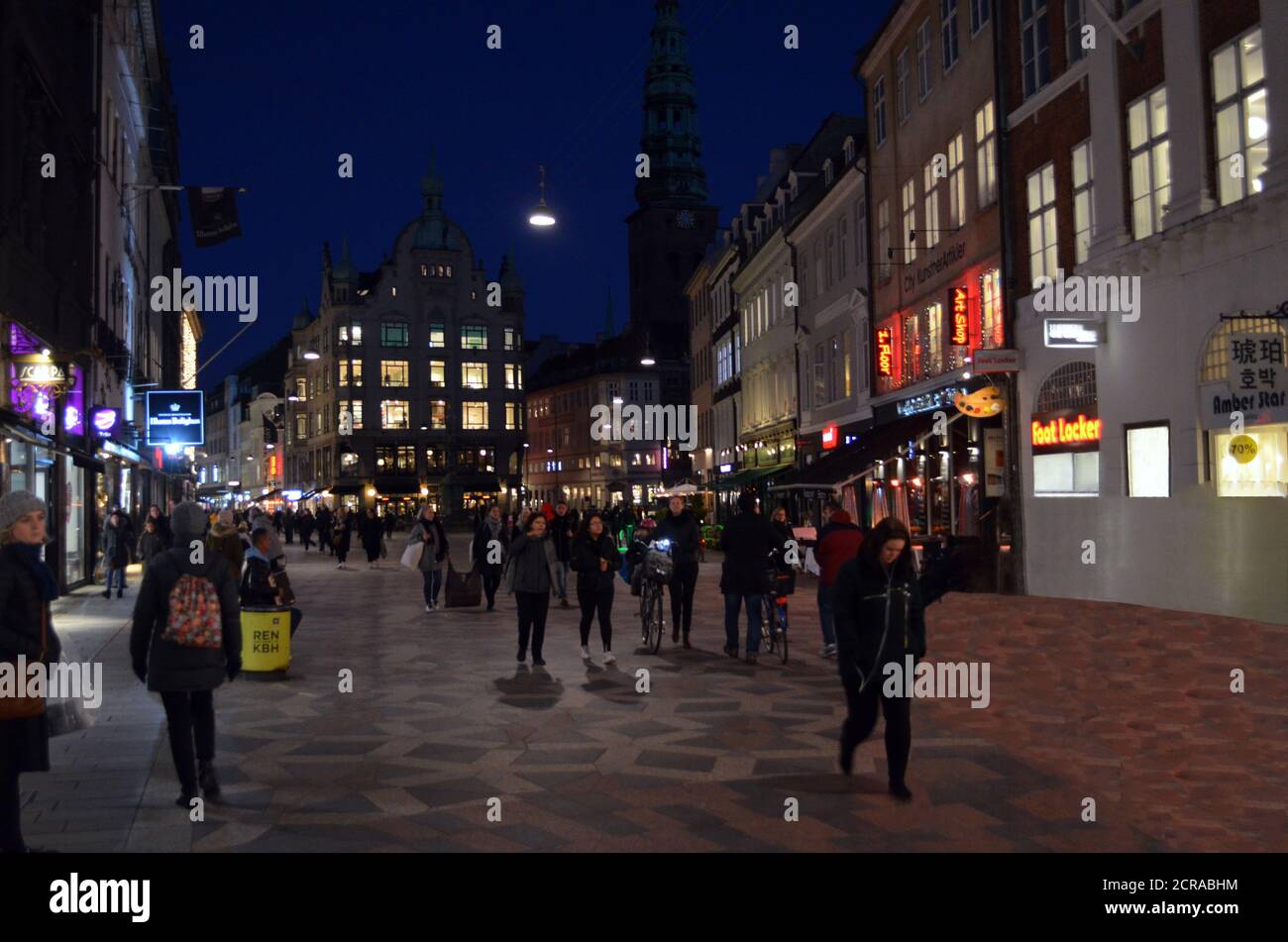 Denmark - København at Night Stock Photo - Alamy