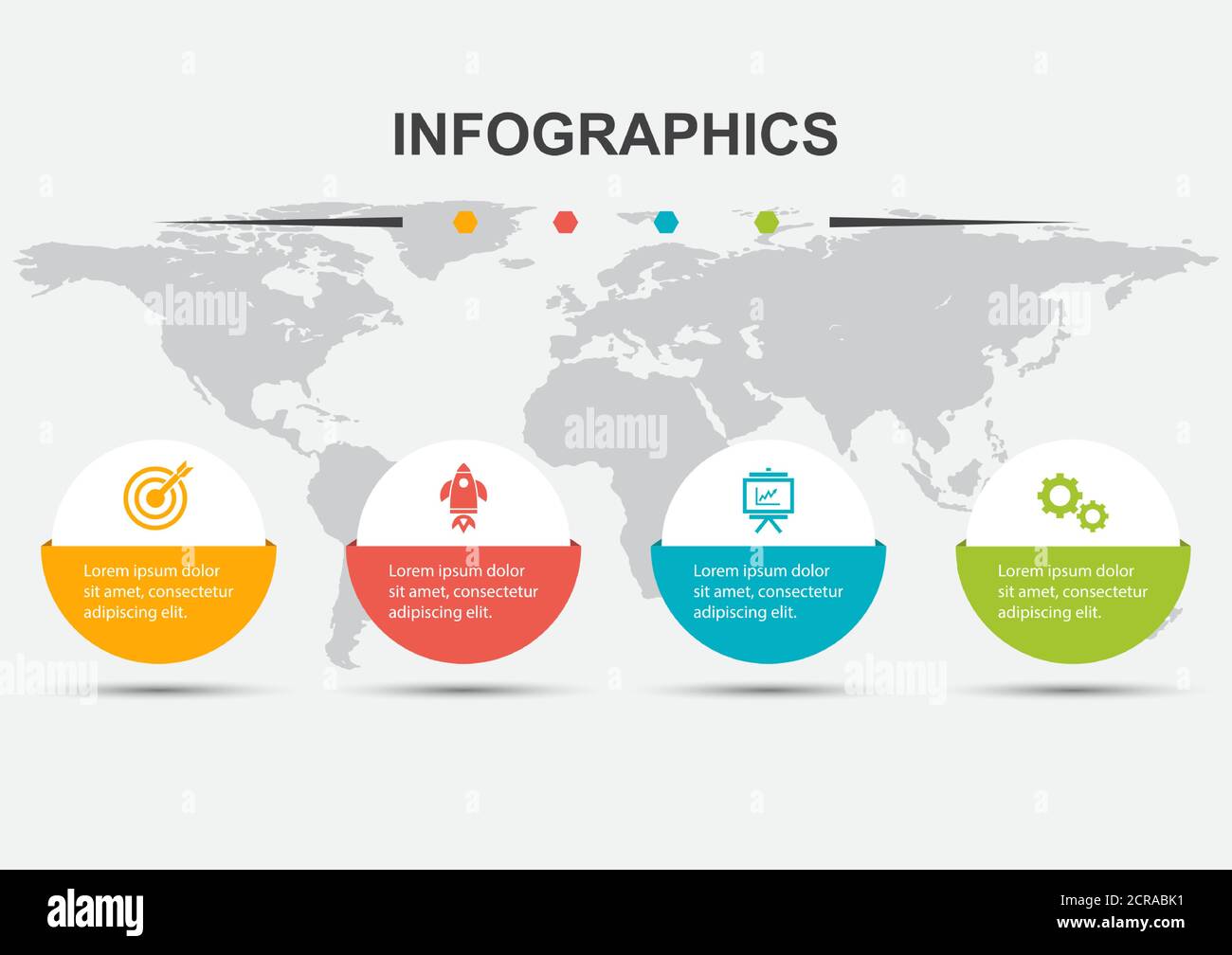 Infographic design template with 4 options, stock vector Stock Vector ...