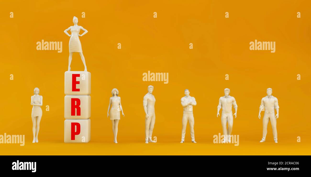 ERP Enterprise Resource Planning Presentation Background in Orange and ...