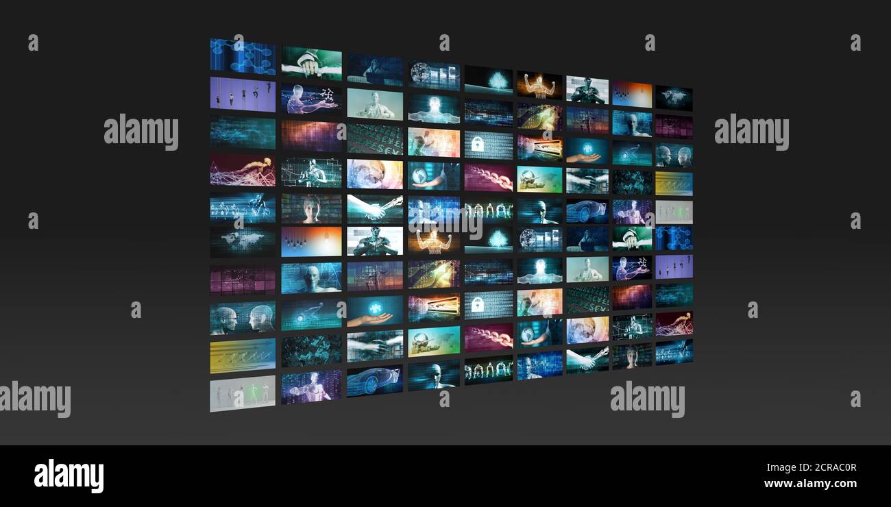 Entertainment Technology and New Video Streaming Service Stock Photo ...