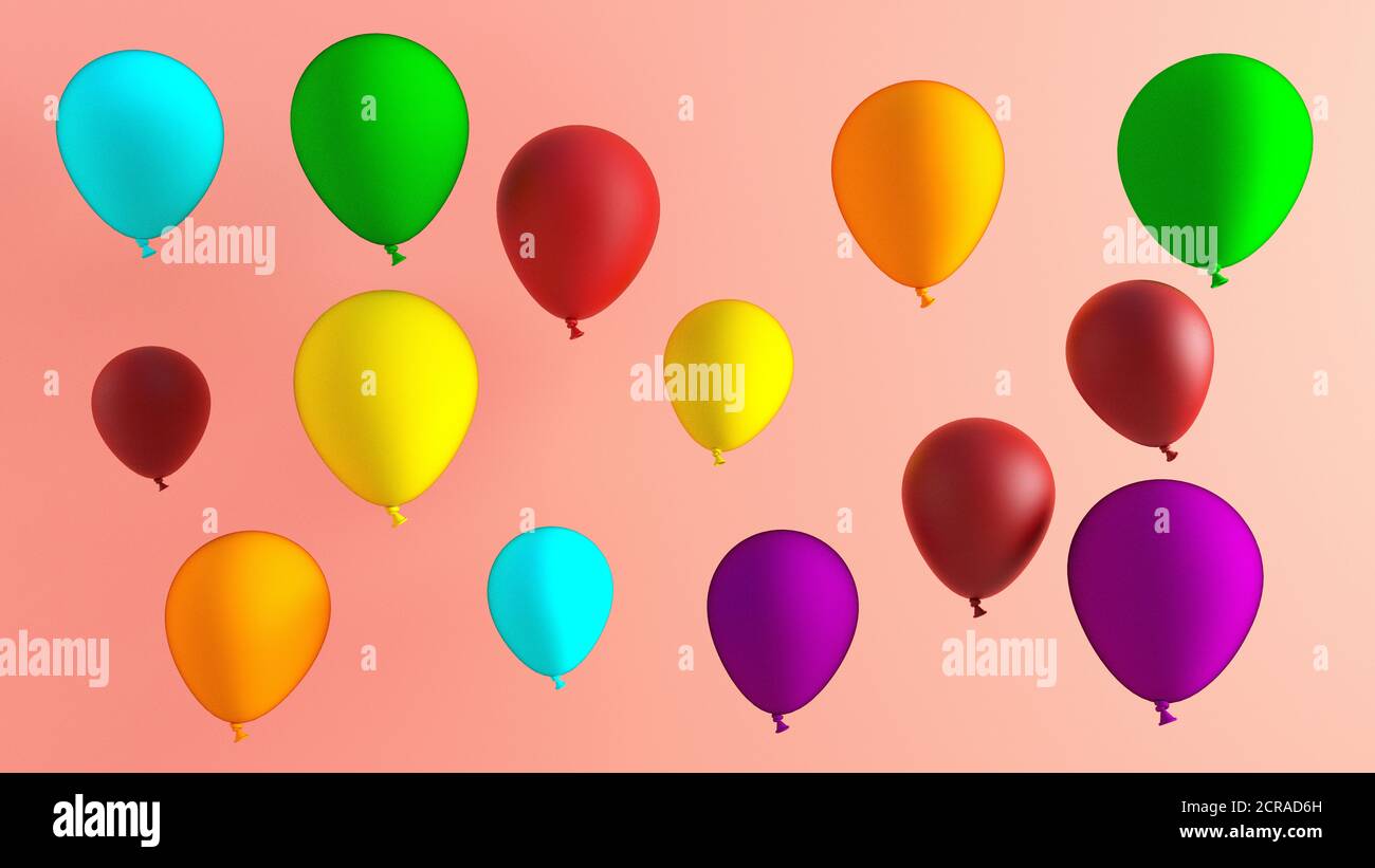 Creative Balloon Background for a Party Celebration Fun Art Stock Photo ...