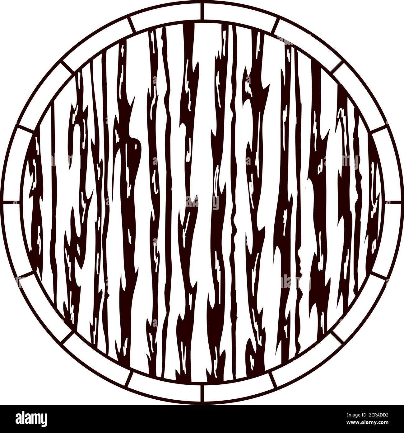 round wood piece isolated icon over white background vector ...