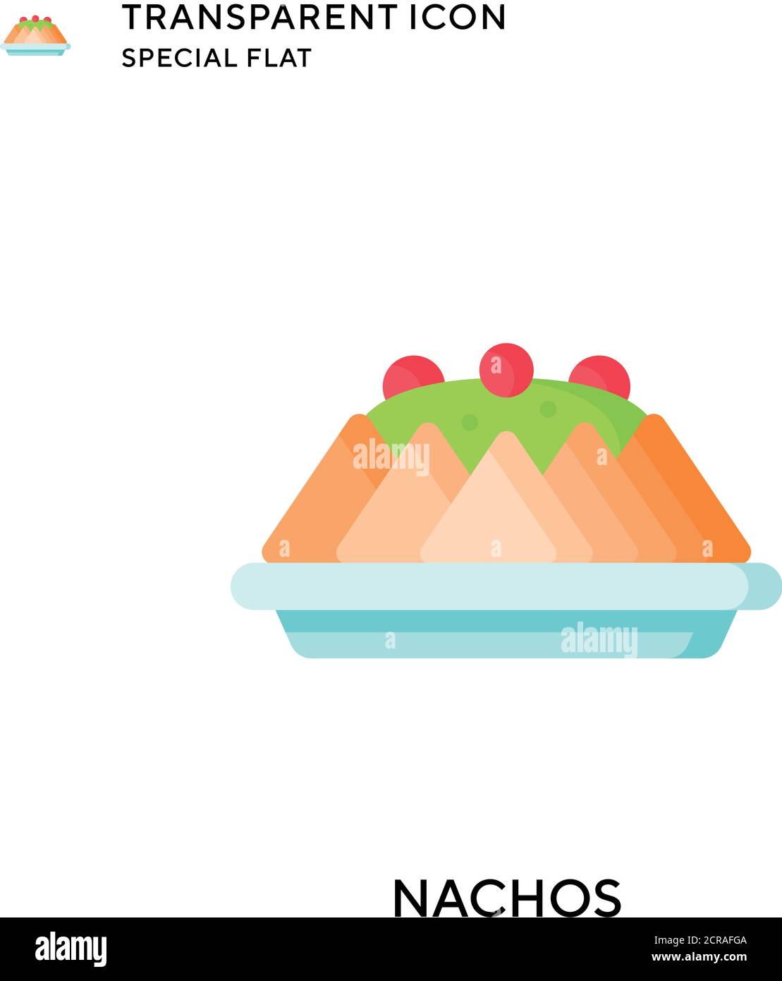 Nachos vector icon. Flat style illustration. EPS 10 vector Stock Vector ...