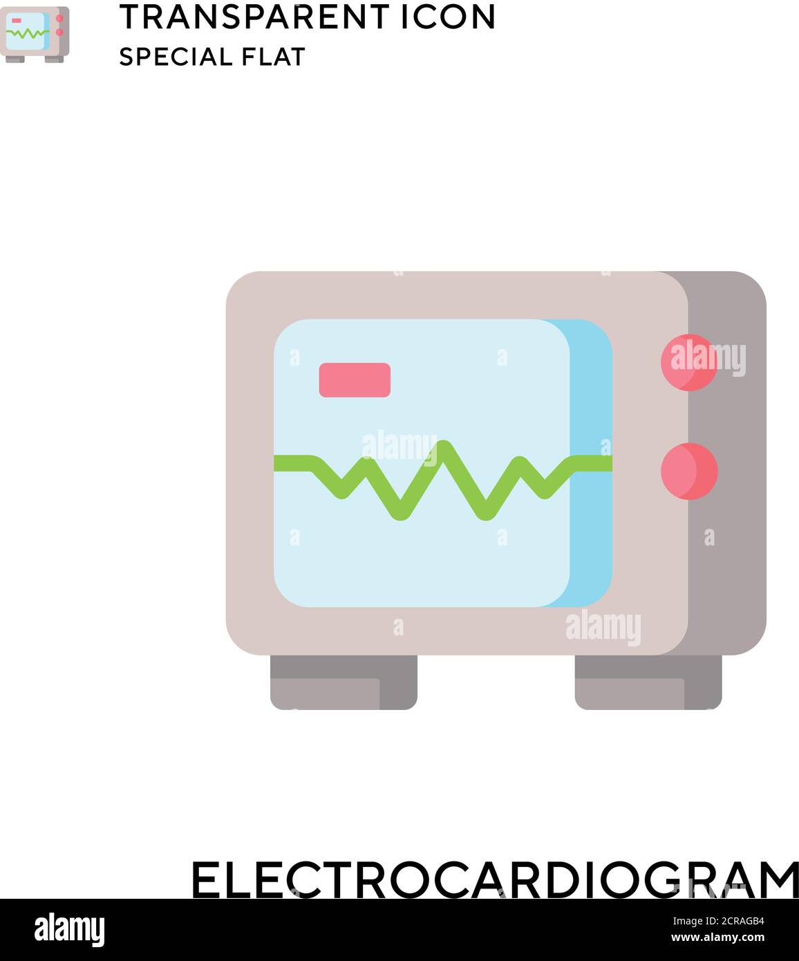 Electrocardiogram vector icon. Flat style illustration. EPS 10 vector ...
