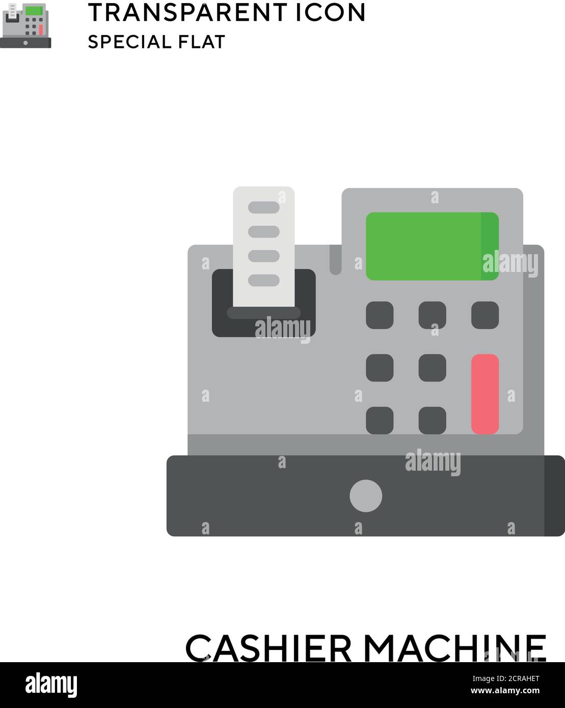 Cashier machine vector icon. Flat style illustration. EPS 10 vector ...