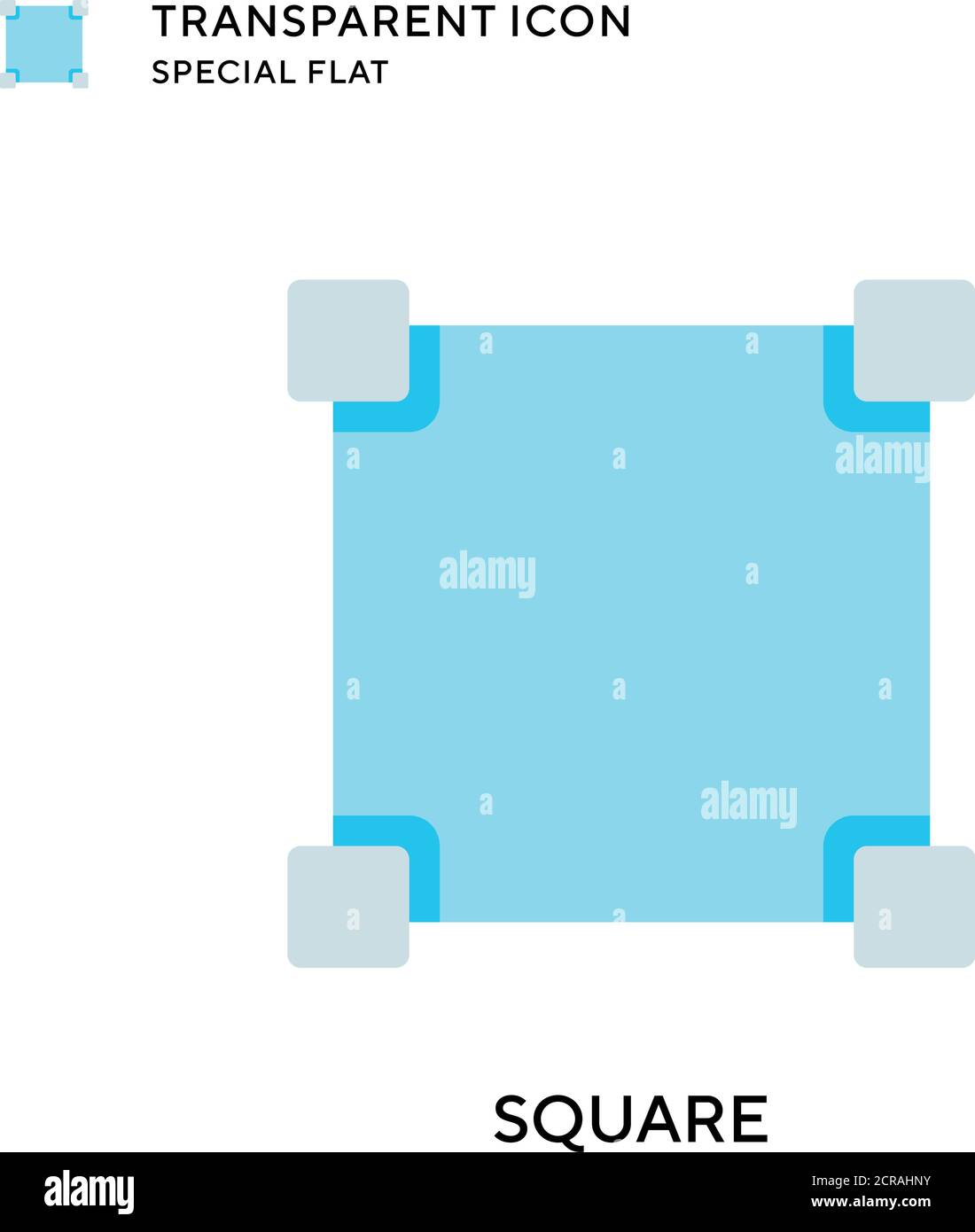 Square vector icon. Flat style illustration. EPS 10 vector Stock Vector ...