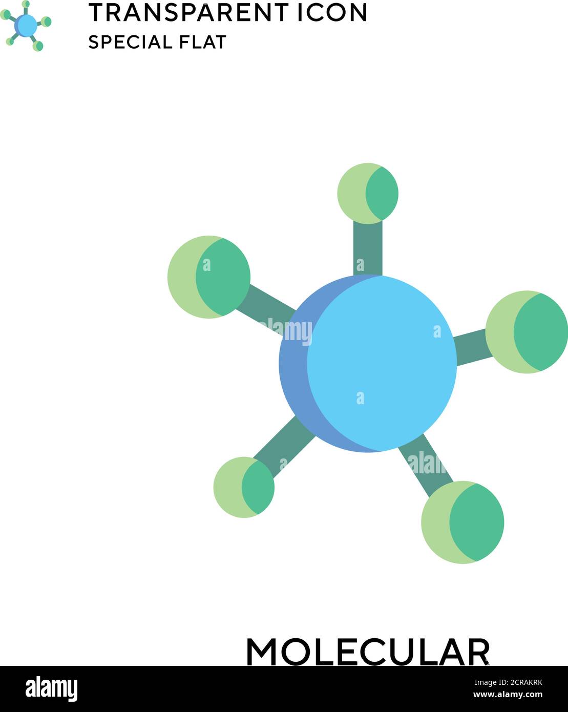 Molecular vector icon. Flat style illustration. EPS 10 vector Stock ...