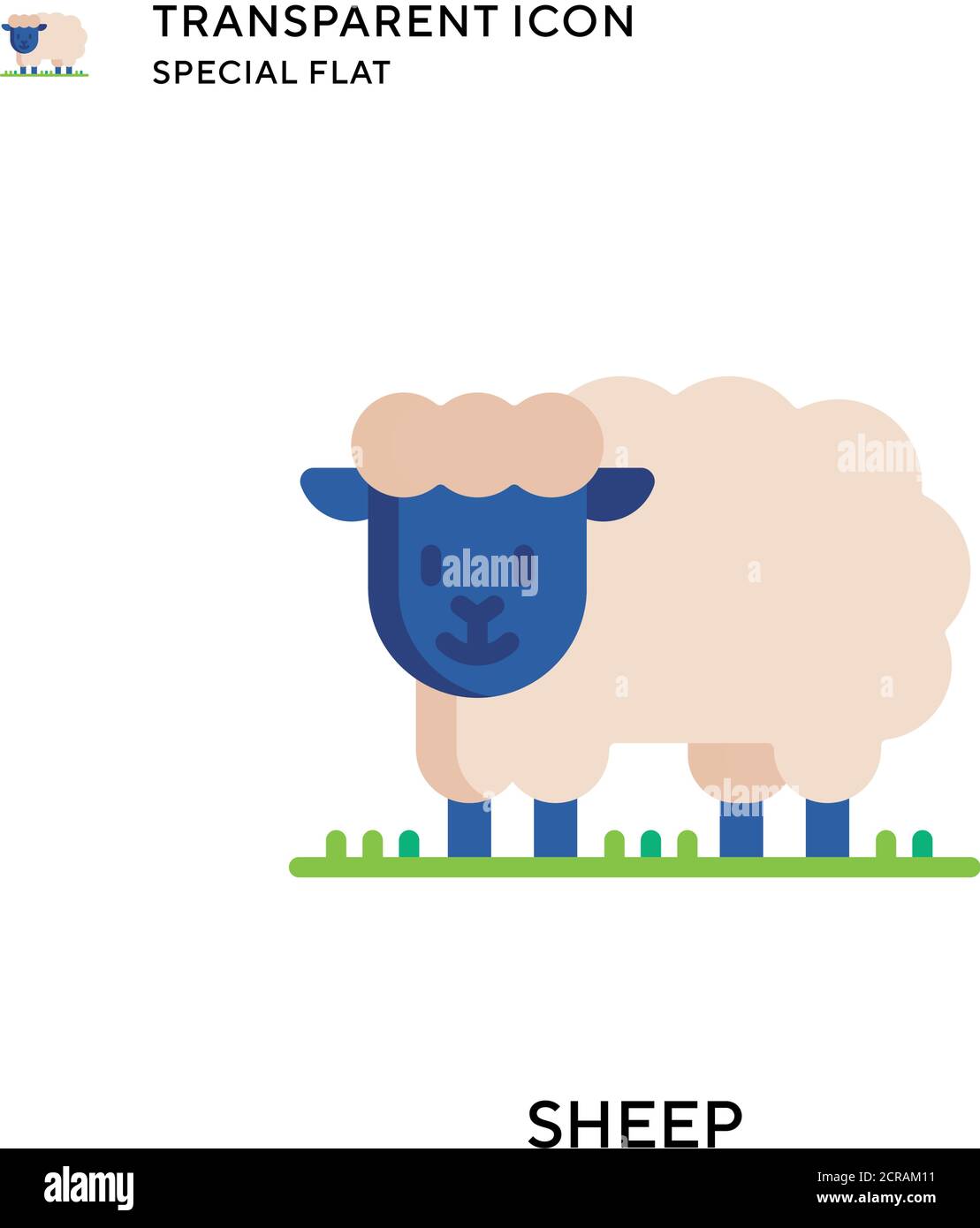 Sheep grazing green field Stock Vector Images - Alamy