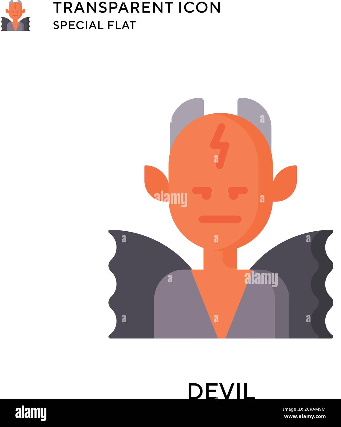 Devil vector icon. Flat style illustration. EPS 10 vector Stock Vector ...