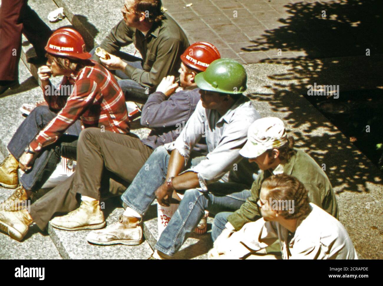 1970s construction workers hi-res stock photography and images - Alamy