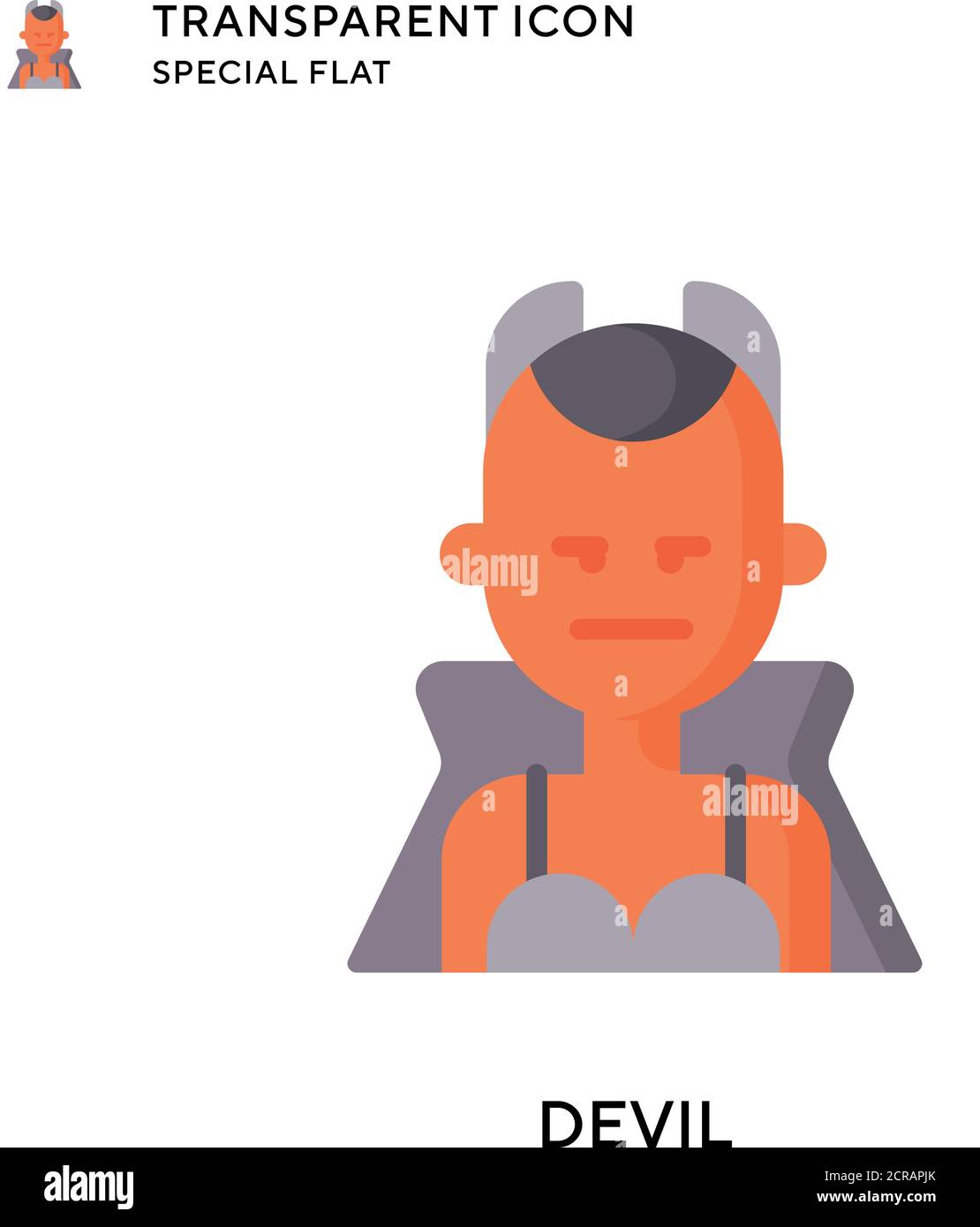 Devil vector icon. Flat style illustration. EPS 10 vector Stock Vector ...