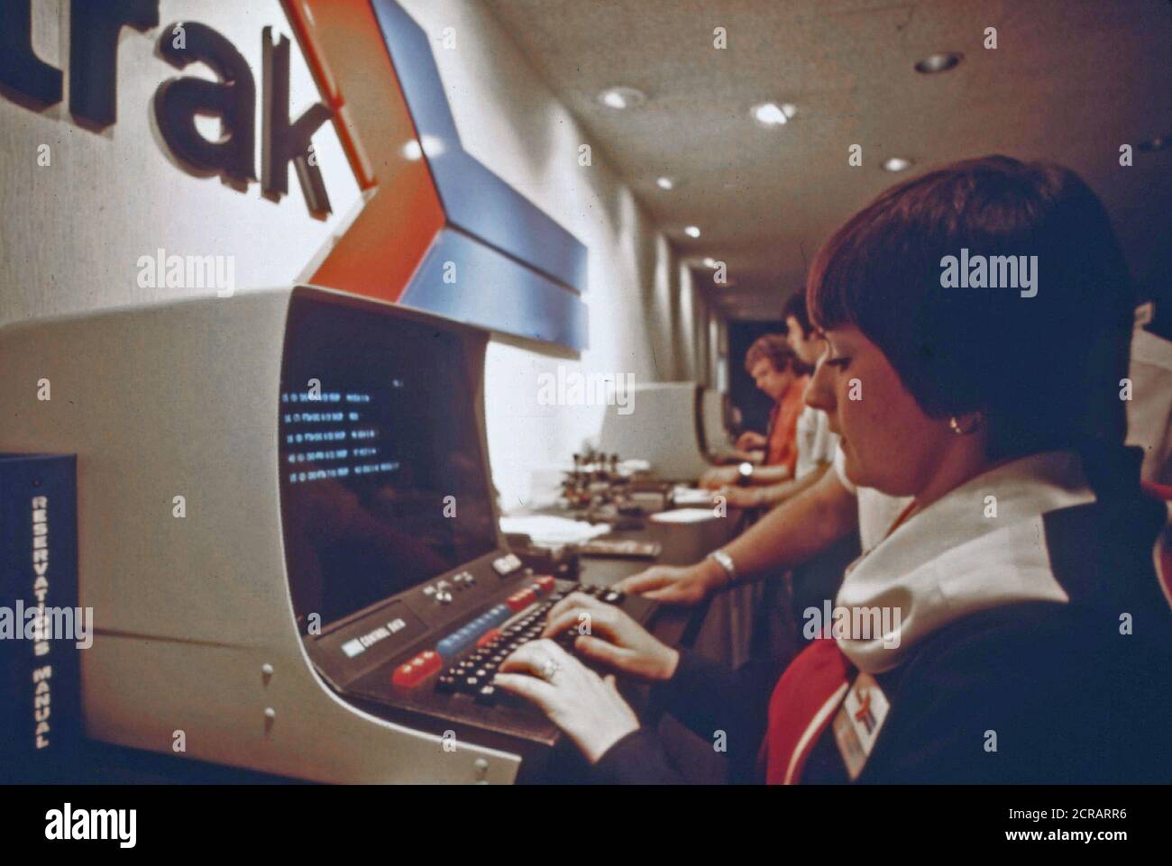 Amtrak information and ticket counter in Chicago's Union Station, one ...