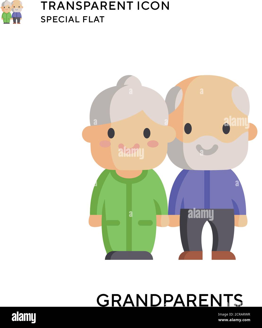 Grandparents vector icon. Flat style illustration. EPS 10 vector Stock ...
