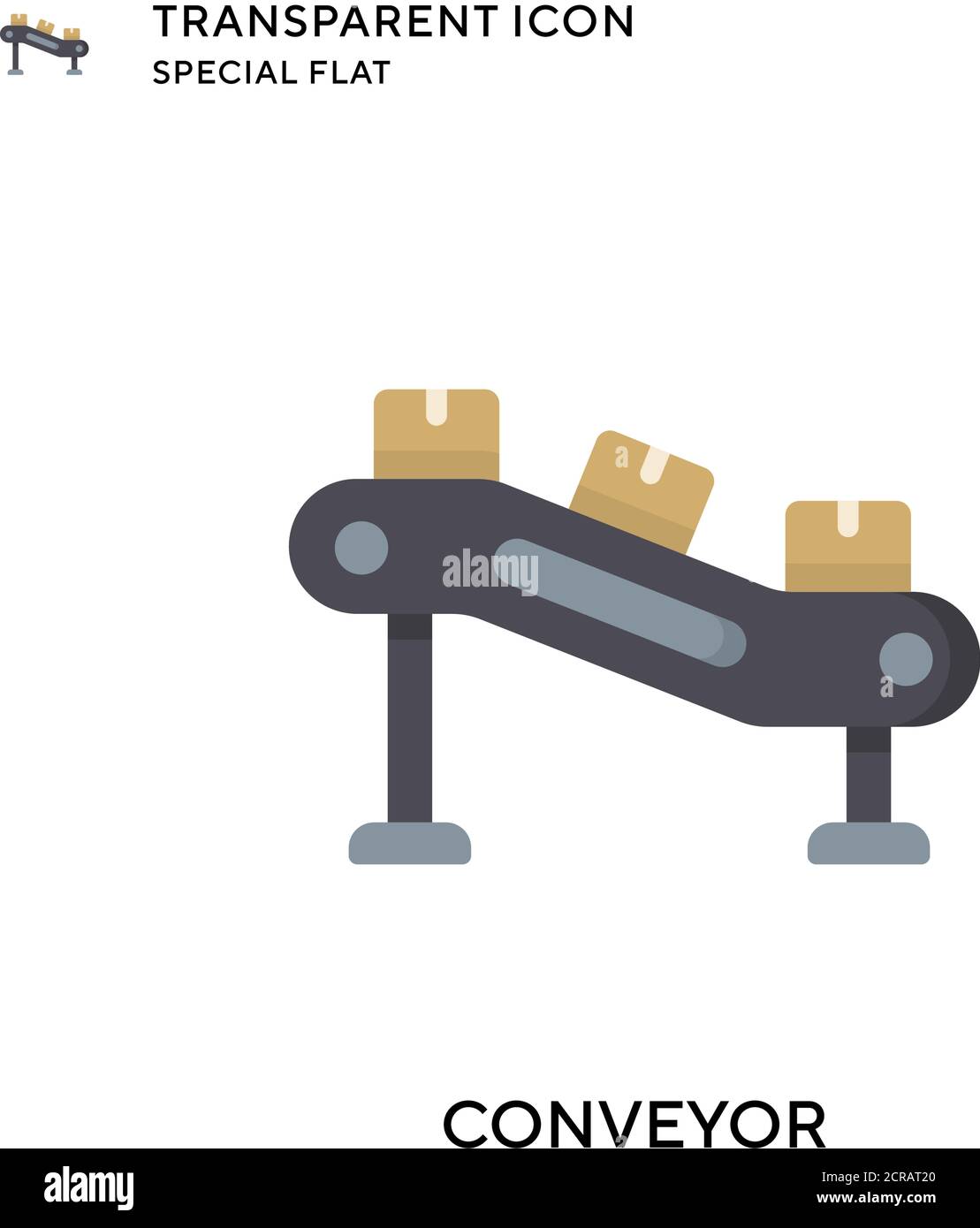 Conveyor vector icon. Flat style illustration. EPS 10 vector Stock ...