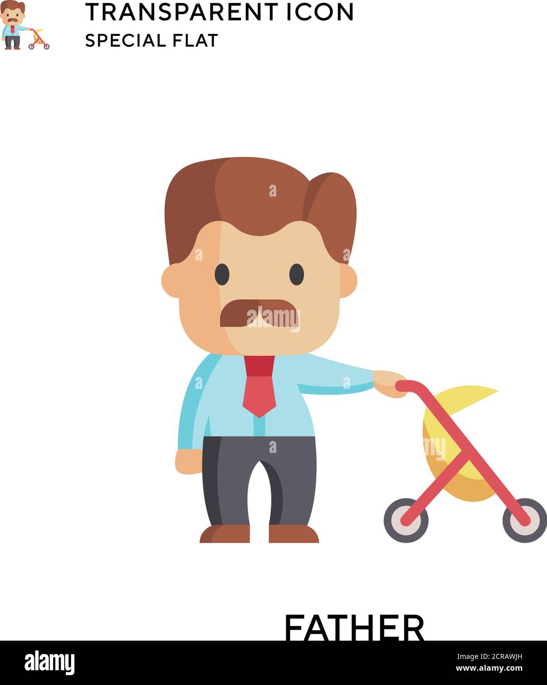 Father vector icon. Flat style illustration. EPS 10 vector Stock Vector ...