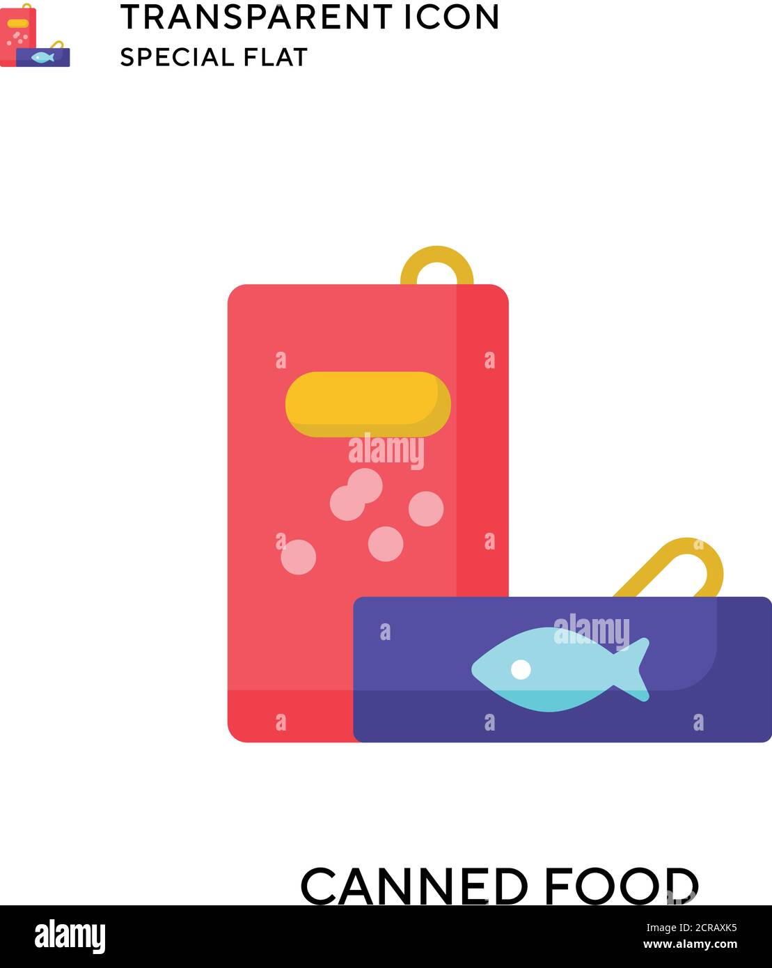 Canned fruit icon flat Cut Out Stock Images & Pictures - Alamy