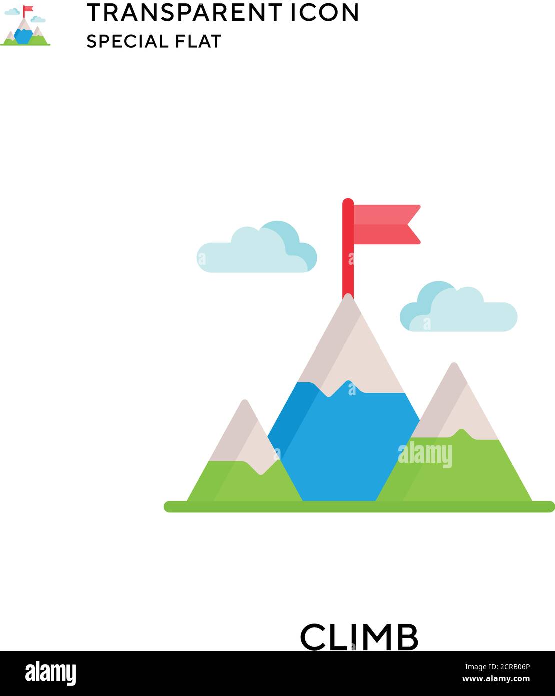 Climb vector icon. Flat style illustration. EPS 10 vector Stock Vector ...