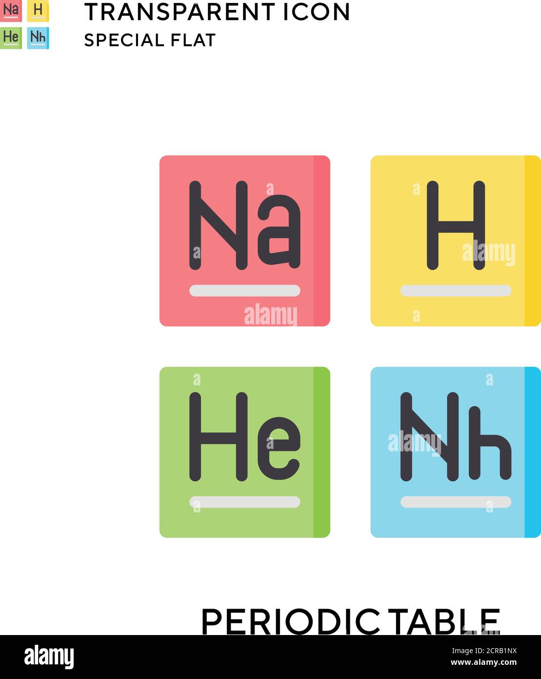 Periodic table vector icon. Flat style illustration. EPS 10 vector ...