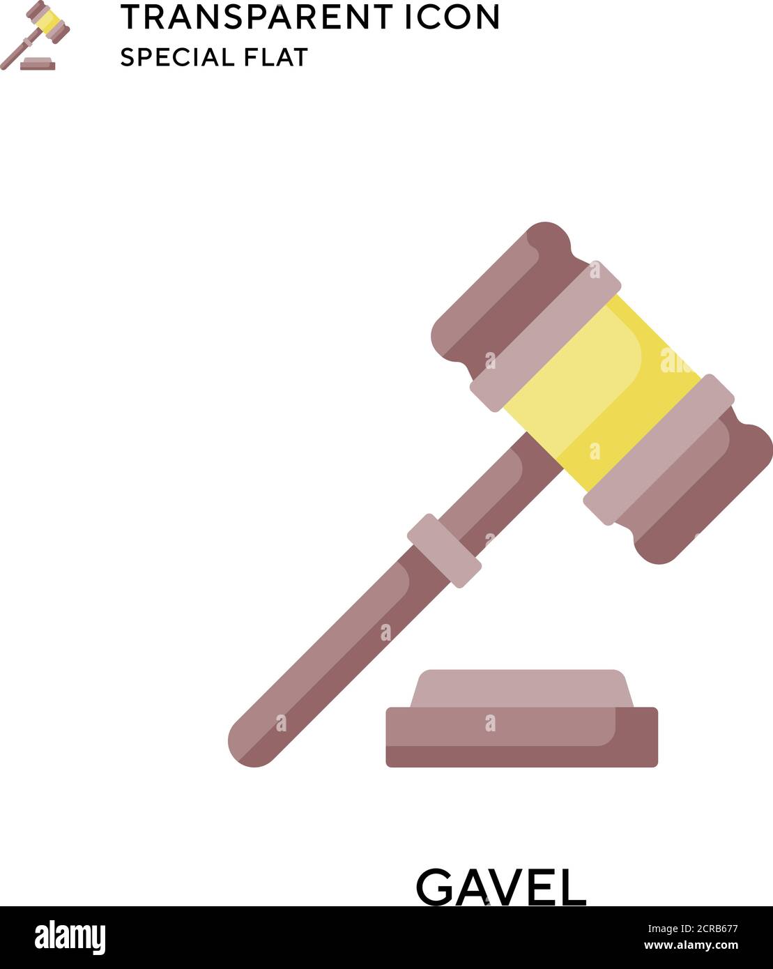 Gavel vector icon. Flat style illustration. EPS 10 vector Stock Vector ...