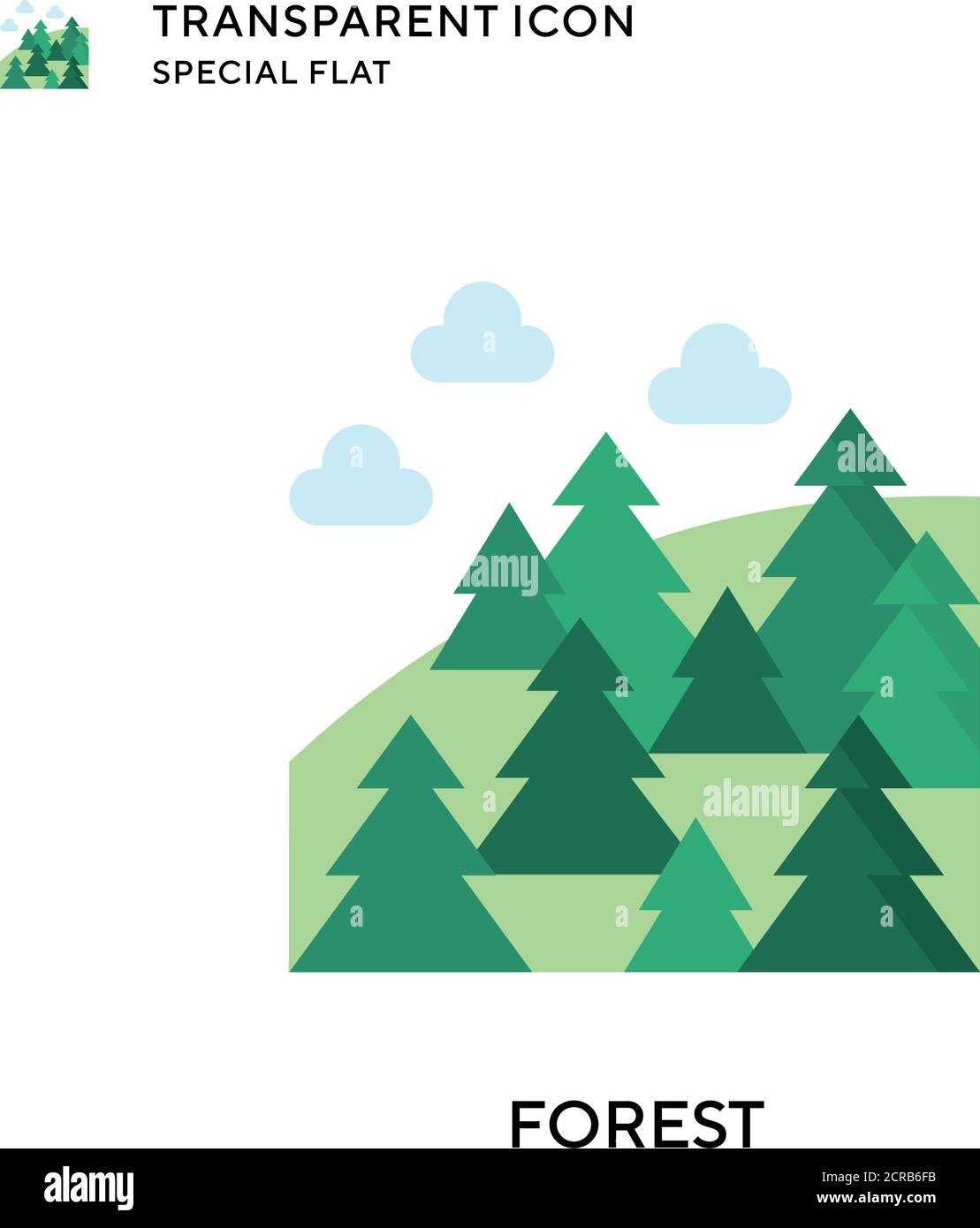 Foggy woodland view Stock Vector Images - Alamy