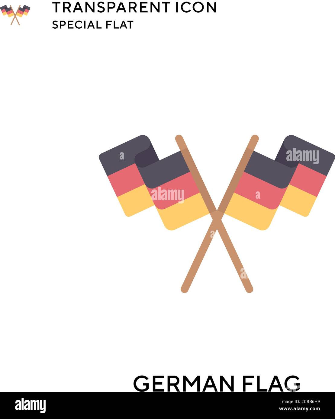 German flag vector icon. Flat style illustration. EPS 10 vector Stock ...