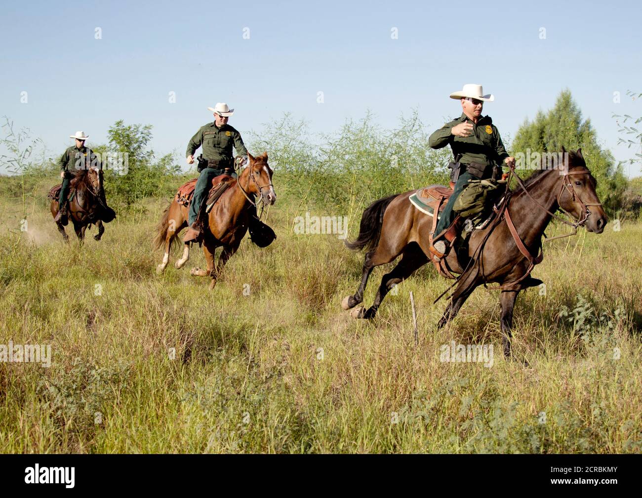 CBP, Border Patrol agents from the McAllen station horse patrol unit on ...
