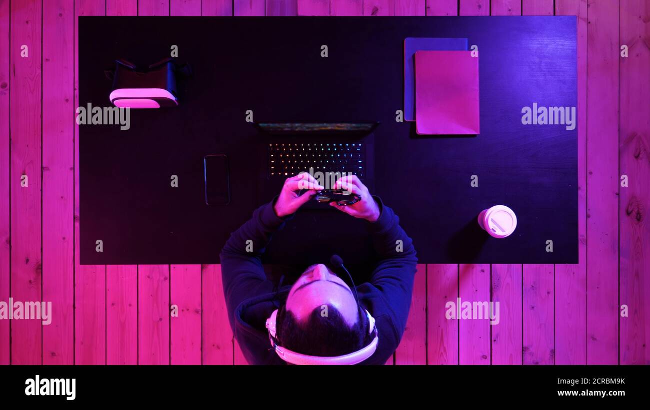 Gamer finished playing game Stock Photo - Alamy