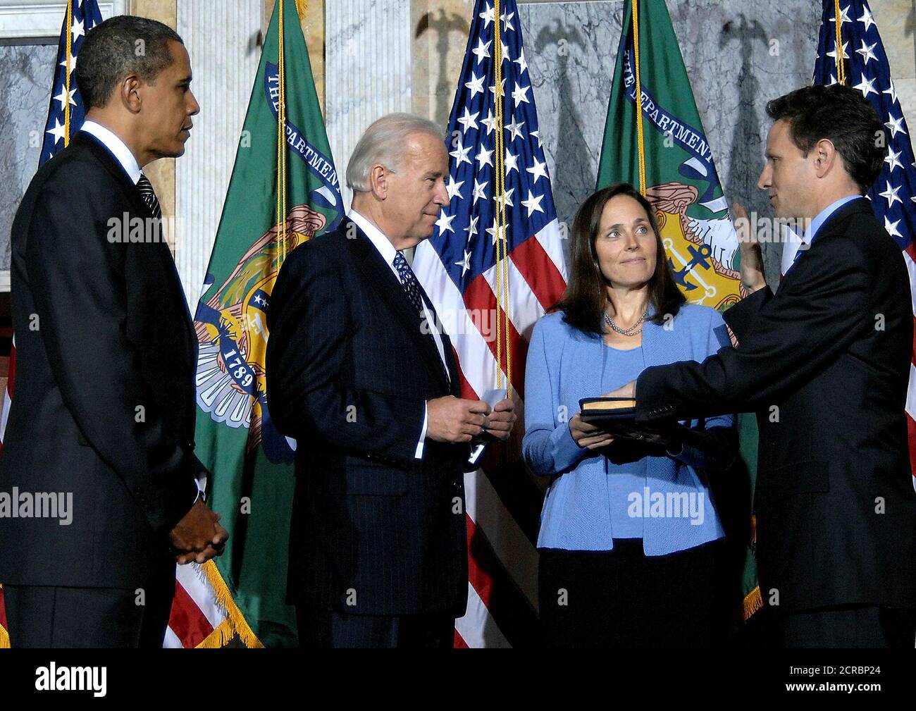 Vice President Joe Biden swearing in Secretary Geithner as United ...