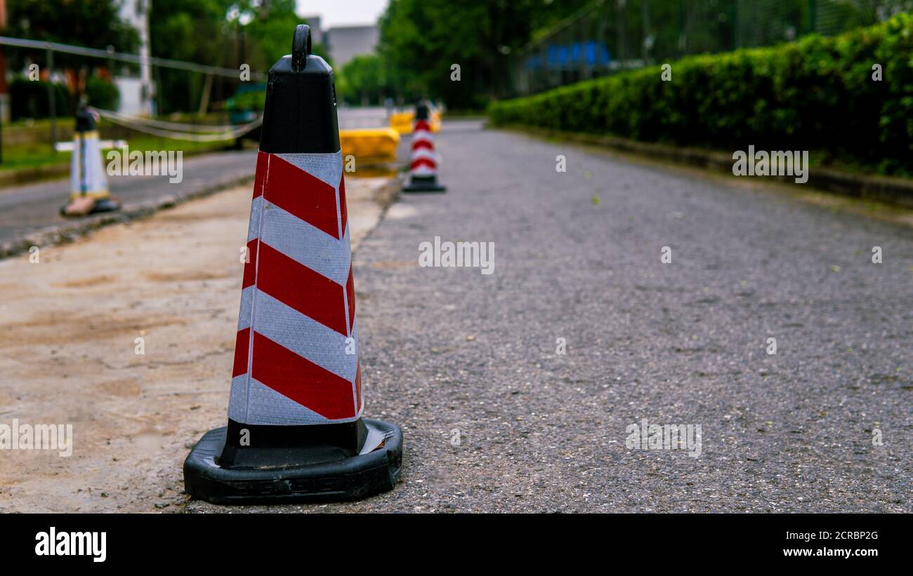a traffic cone during construction Stock Photo - Alamy