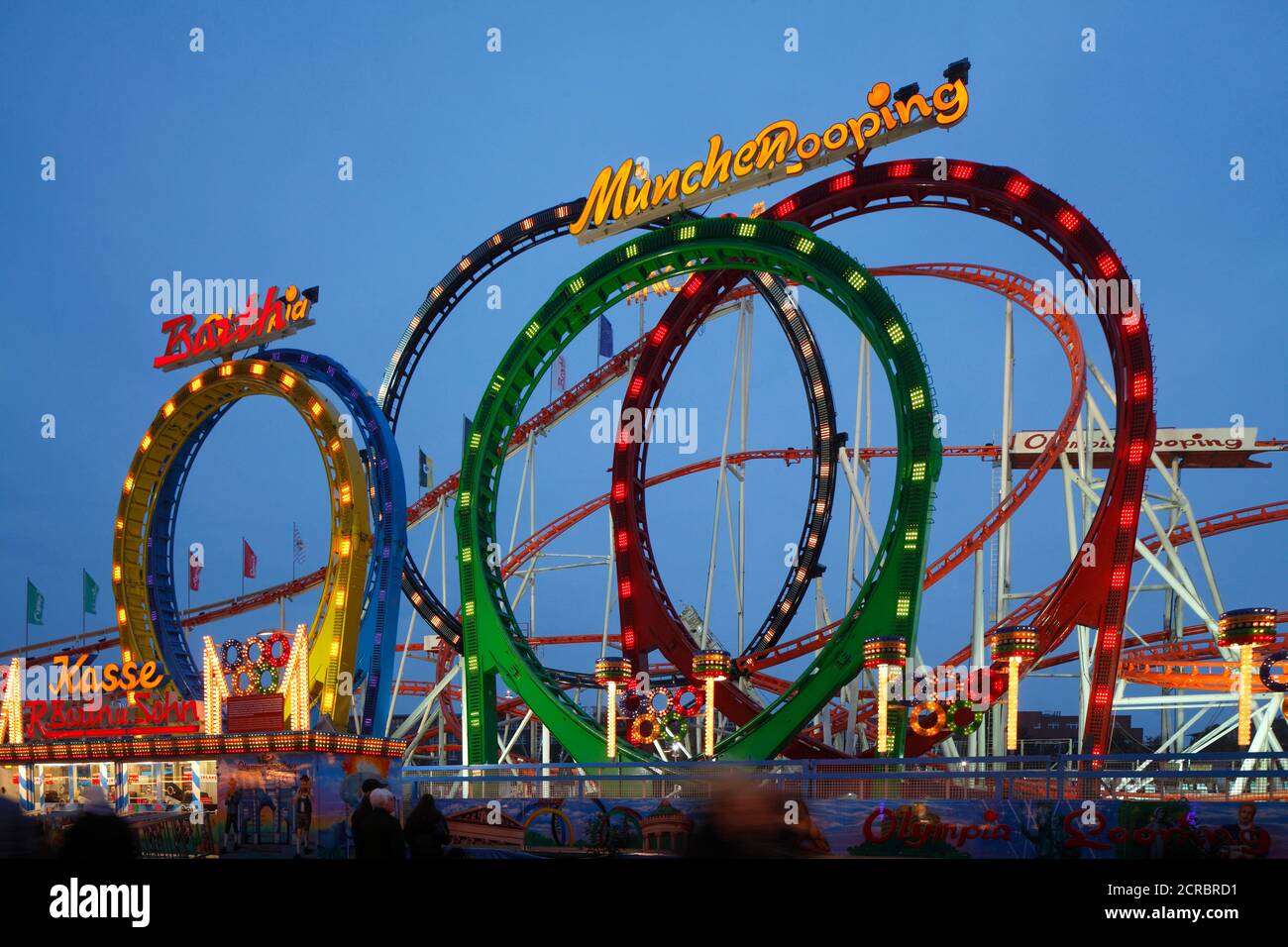 Roller coaster on the Bremer Freimarkt, Bremen, Germany, Europe Stock ...