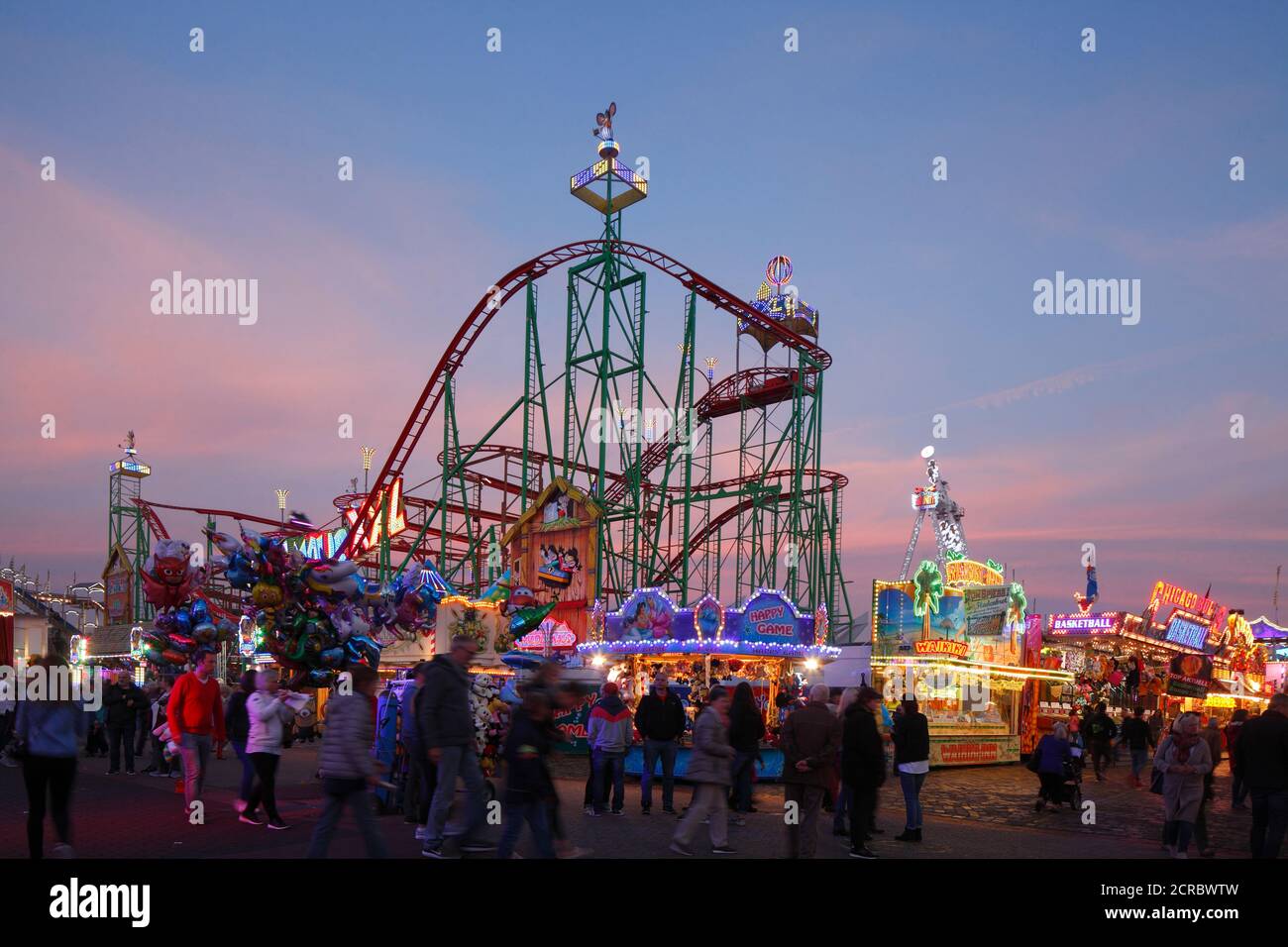 Roller coaster Wilde Maus on the Bremer Freimarkt, Bremen, Germany ...
