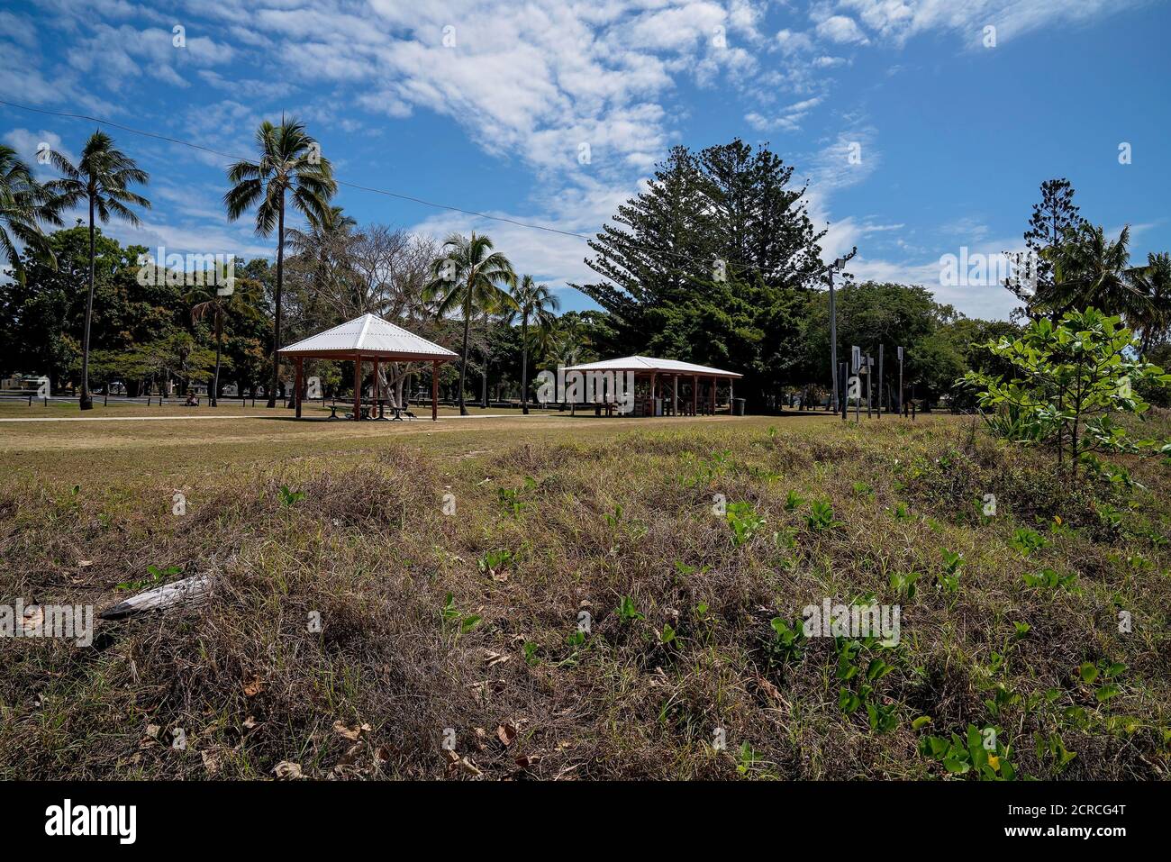 Picnic huts at beach side suburb for use by the public Stock Photo - Alamy