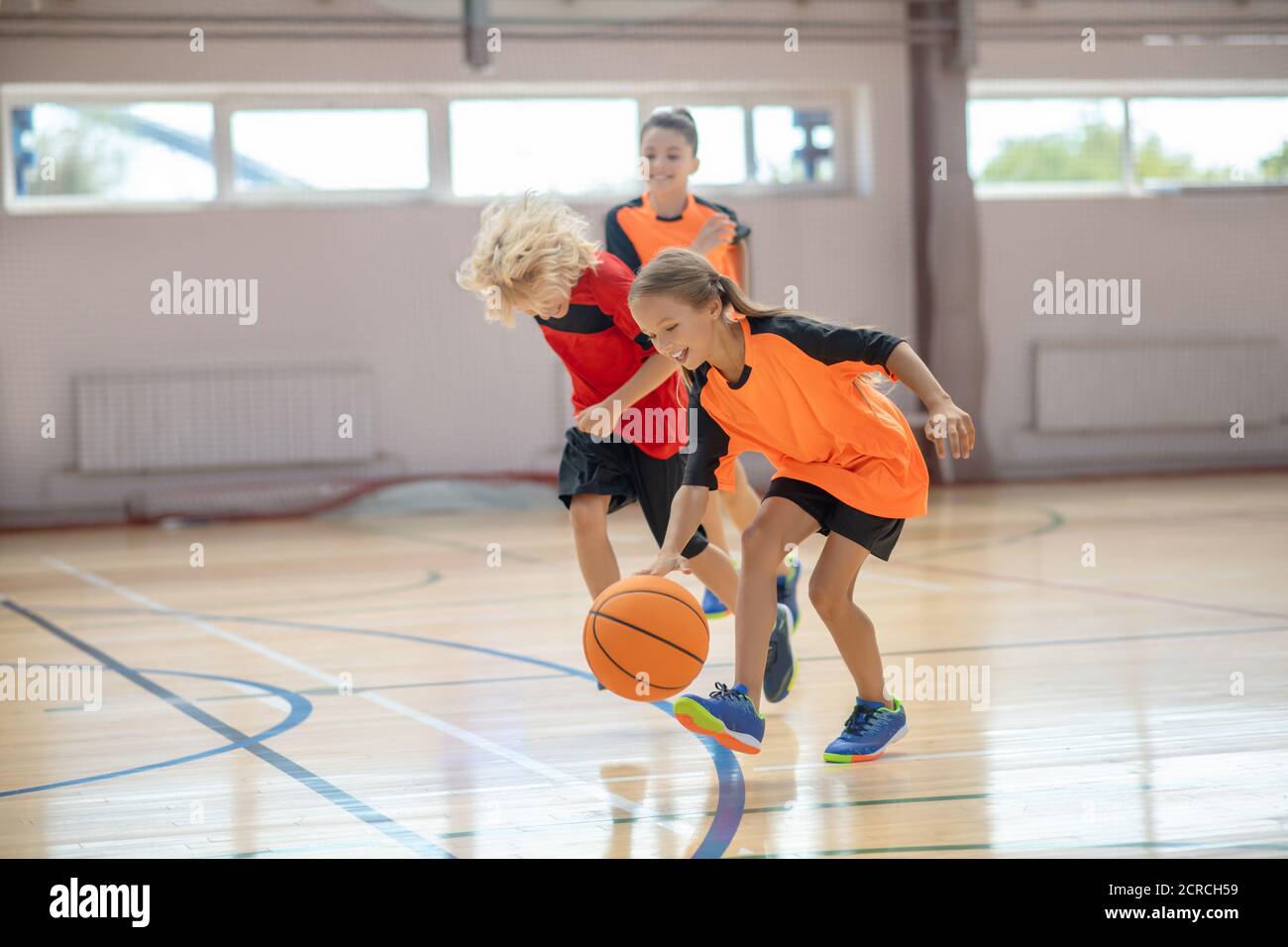 Kids Playing Basketball In Gym "JUMP HIGH" Kids Basketball Drills To