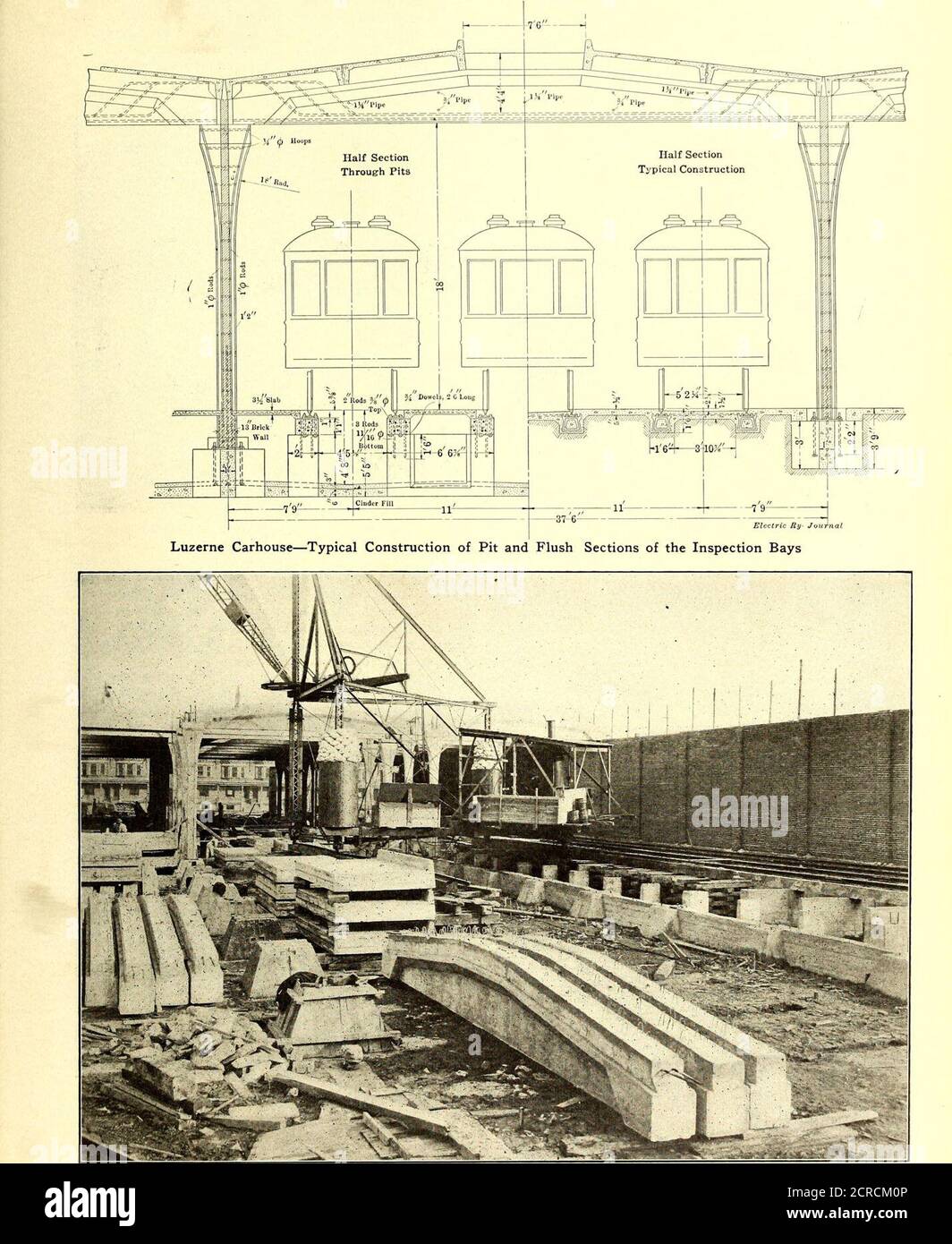 . Electric railway journal . 611 Electric Ry- Journal Luzerne Carhouse ...
