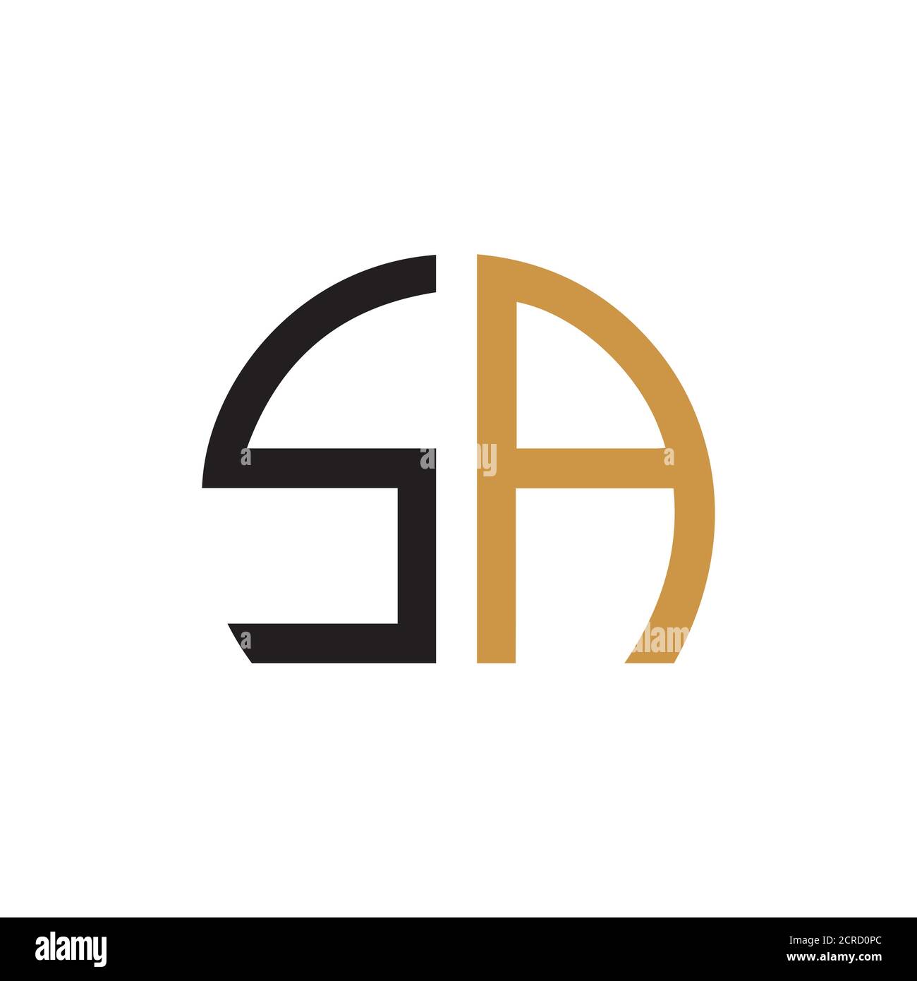 Initial letter sa logo or as logo vector design template Stock Vector ...