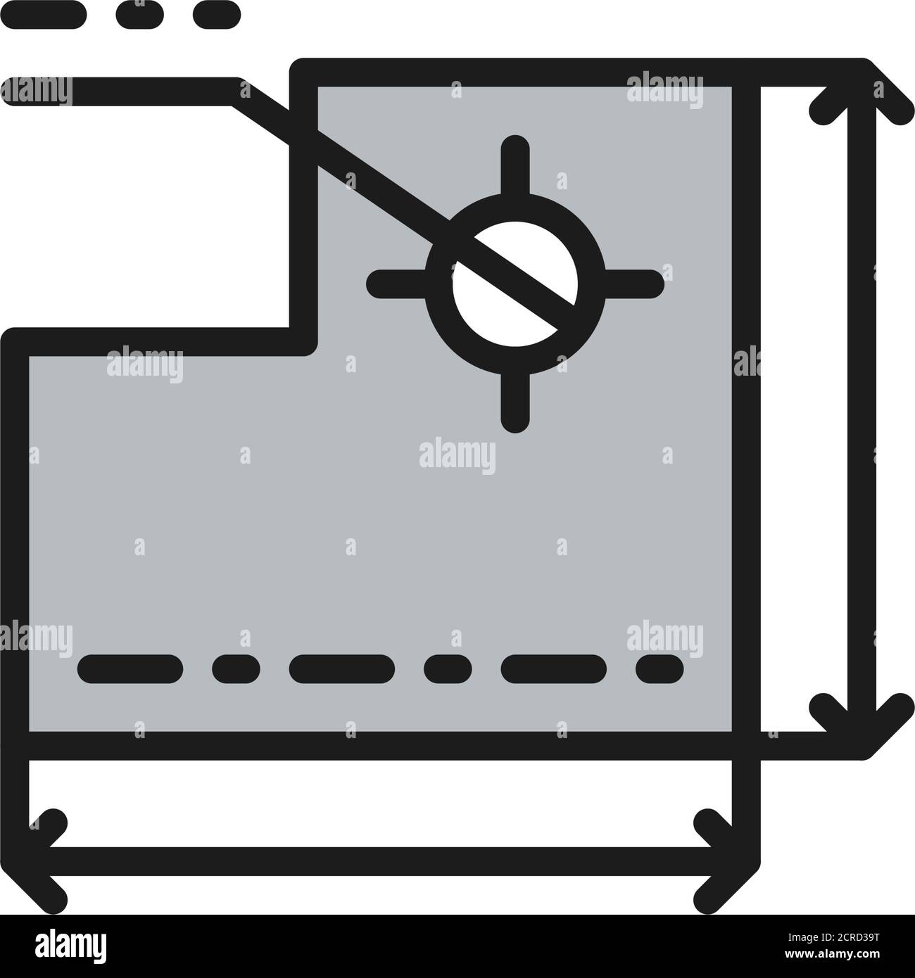 Drawing of technical device, development of a industrial machine color ...