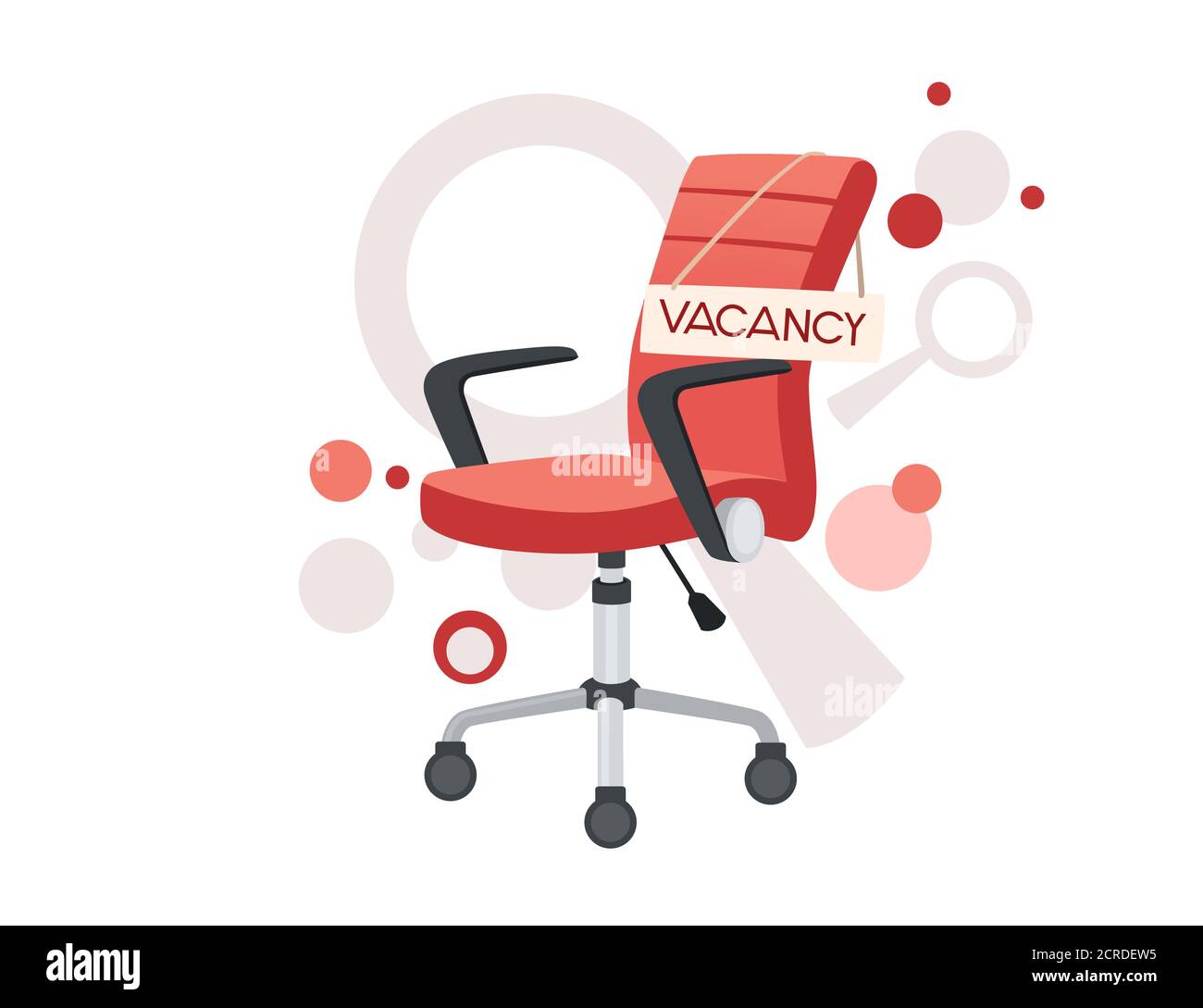 Modern office chair with vacancy sign business hiring and recruiting ...