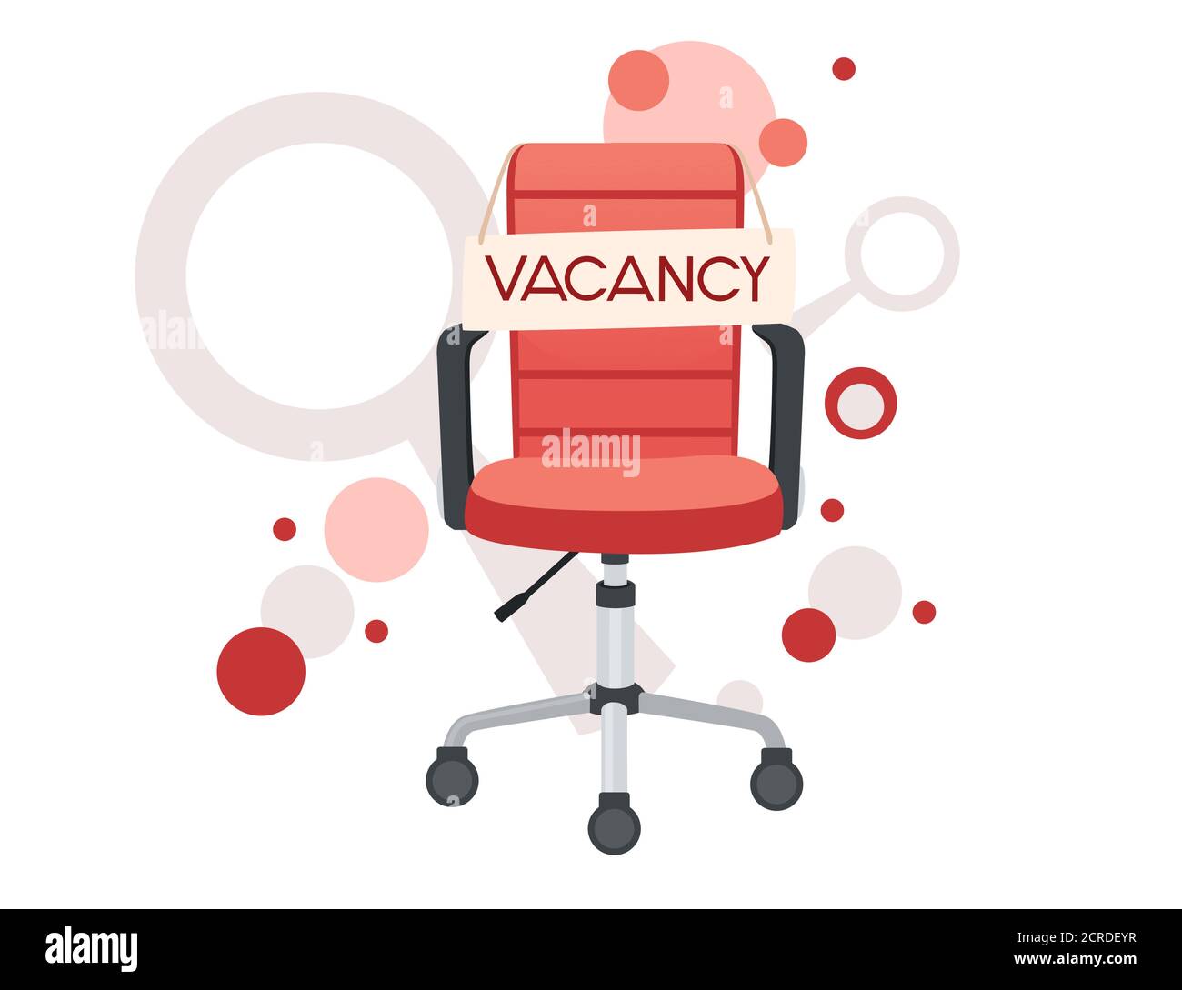 Modern office chair with vacancy sign business hiring and recruiting ...