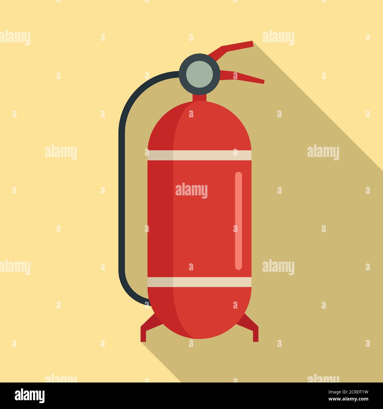 Fire extinguisher accident icon. Flat illustration of fire extinguisher ...