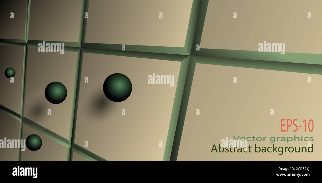 Background of quadrangles. Geometric shapes. Balloons. Flying balls ...