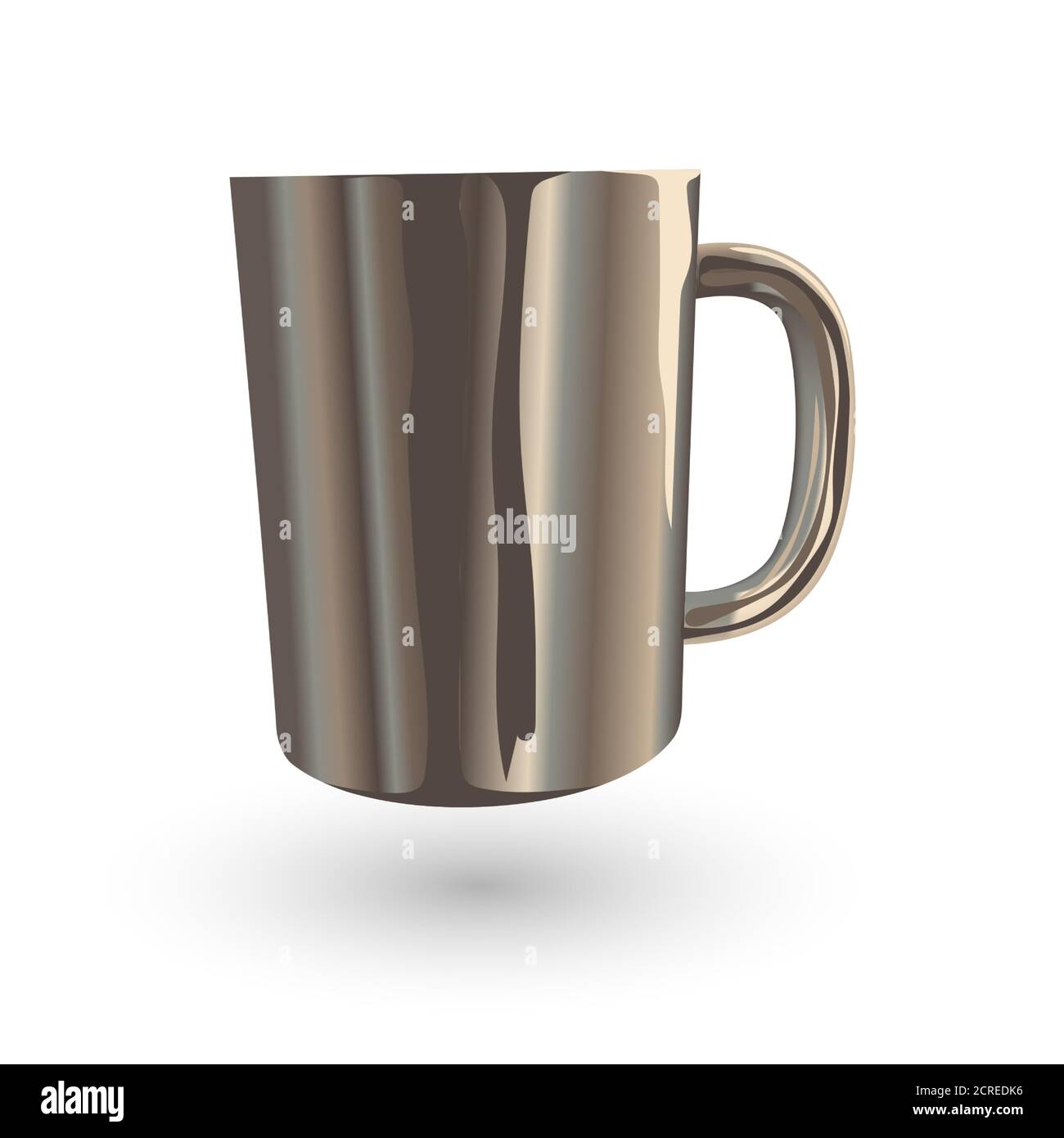 Iron mug. Drawn cup on a white background. Vector illustration Stock ...