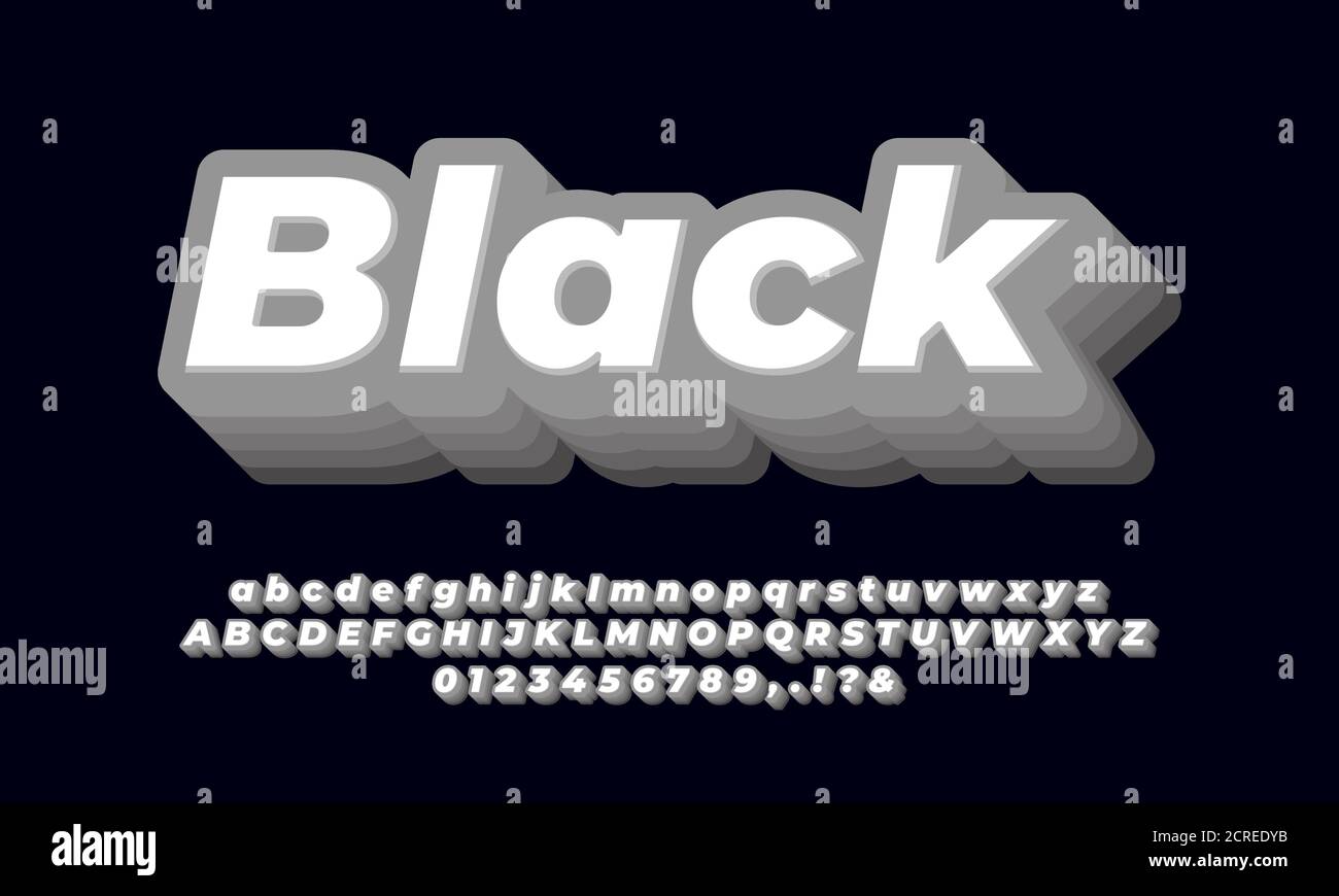 3d layered text effect hi-res stock photography and images - Alamy