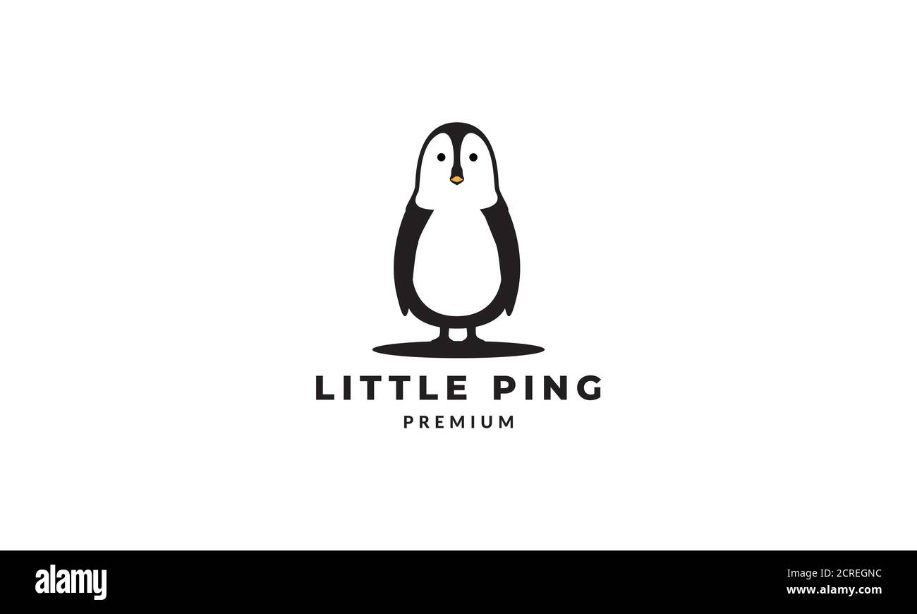 cute penguin stand logo design cartoon kids Stock Vector Image & Art ...