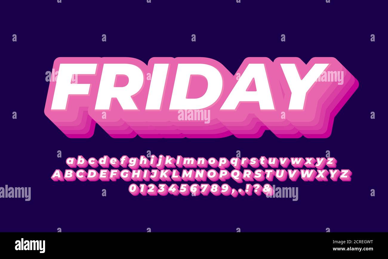 Retro layered text effect Stock Vector Images - Alamy